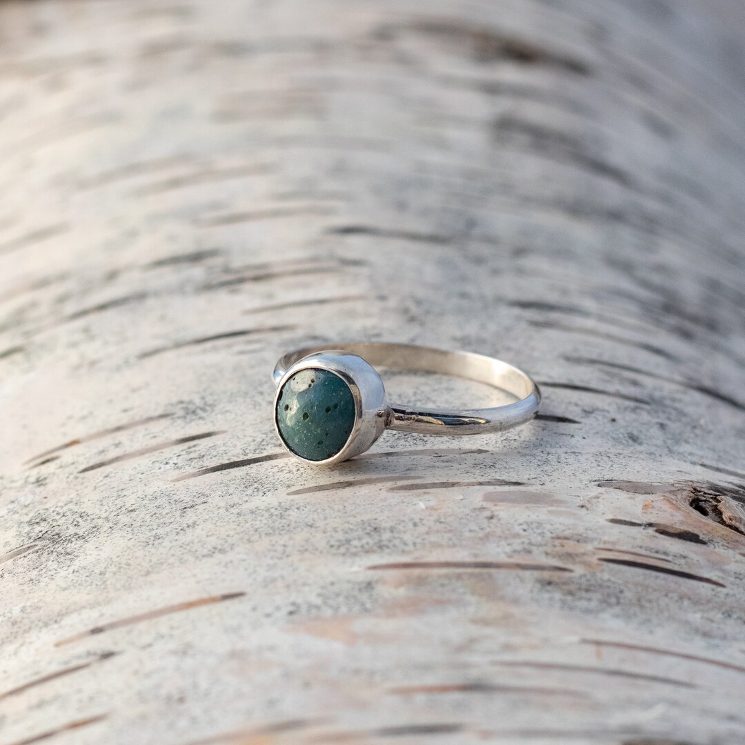 Leland Blue Ring Sterling Silver Minimalist Ring Size 9 1/4 - Etsy