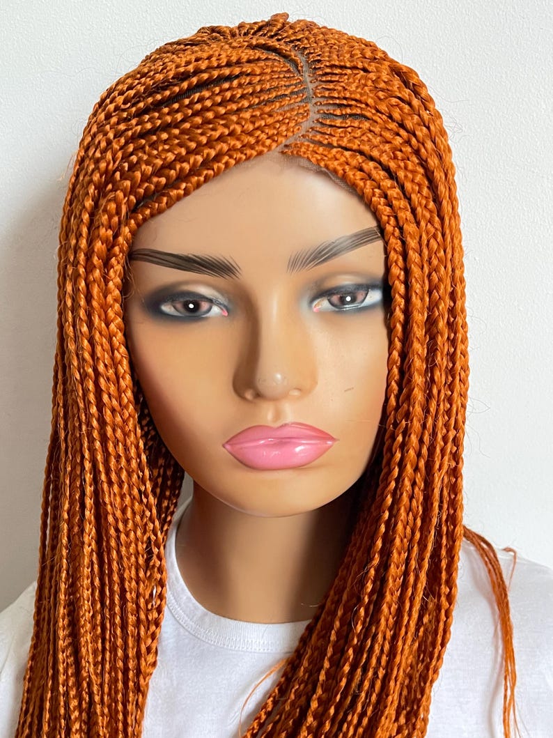 Ginger Braided Wig Cornrows With Elastic Band 27 Lace Frontal - Etsy