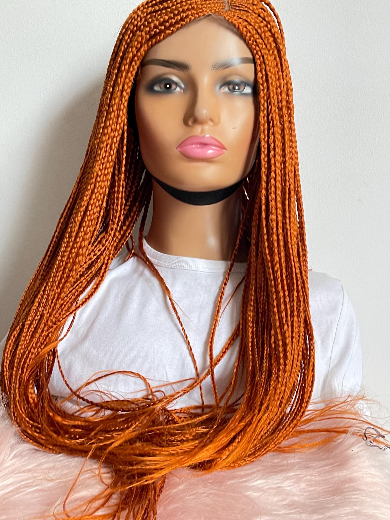 Ginger Braided Wig Cornrows With Elastic Band 27 Lace Frontal - Etsy