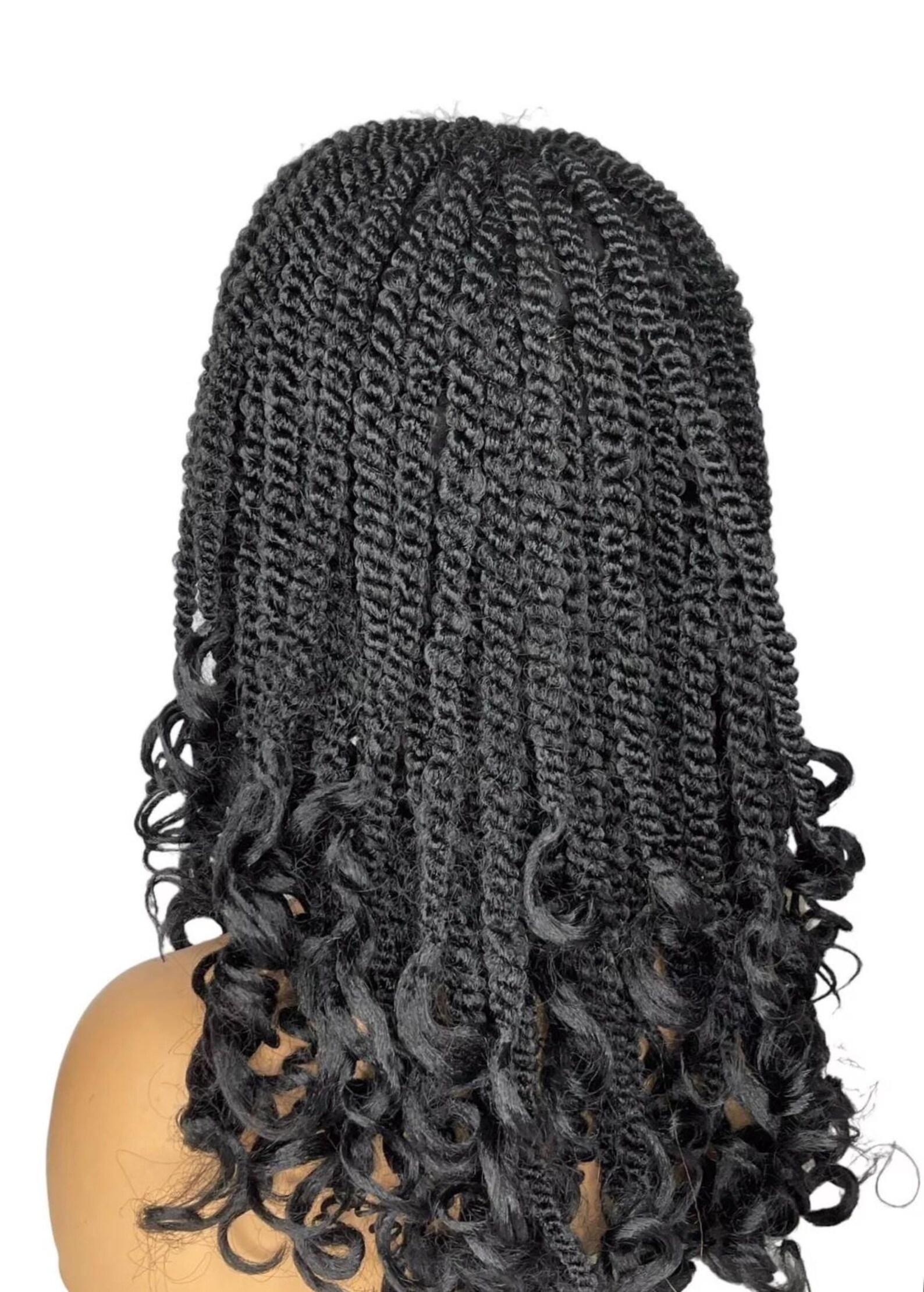 Large Knotless Twist Braided Wig for Black Women Senegalese Twist 16 ...