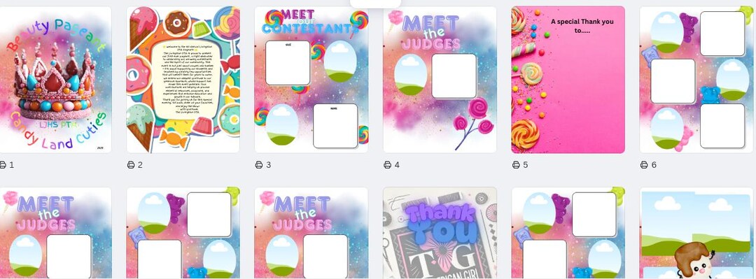 Candy Land-themed Beauty Pageant Program Book – Editable Digital ...