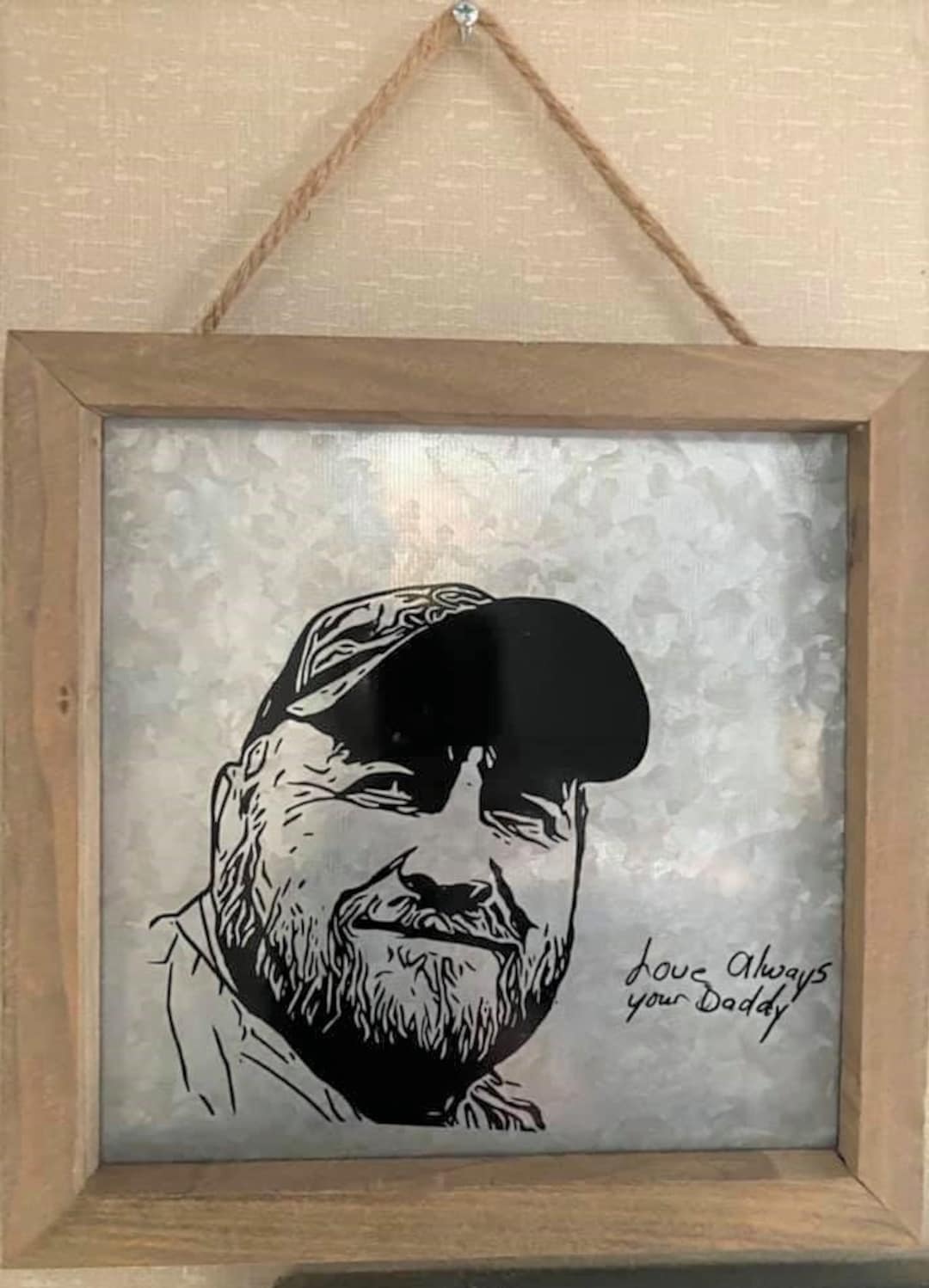 Memorial Metal Sign / Portrait / Custom Memorial Metal Sign / 10" X 10 ...