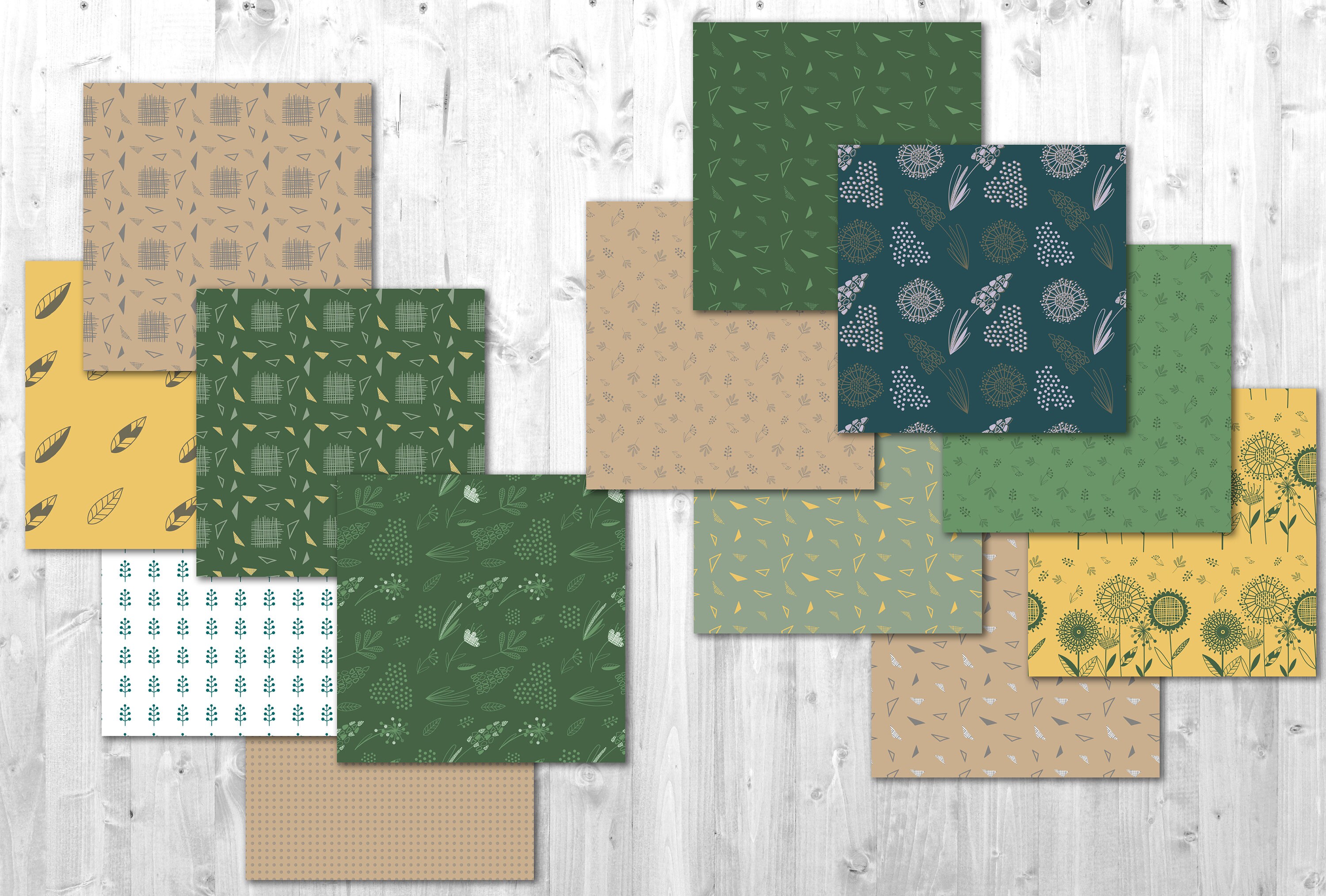 Printable Boho Floral Paper Pack Botanical Digital Paper - Etsy