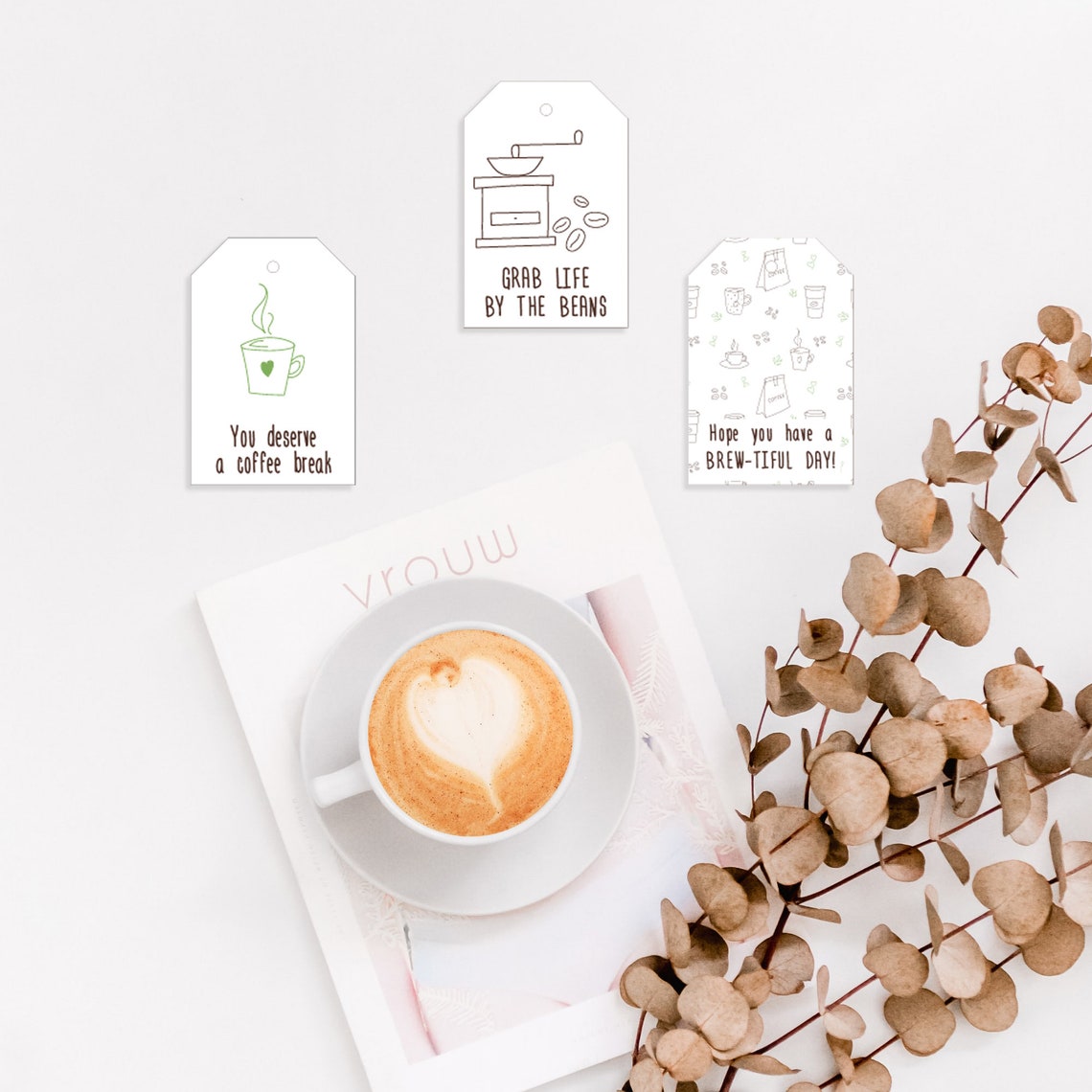 Printable Coffee and Bakery Gift Tags Doodle Bakery - Etsy
