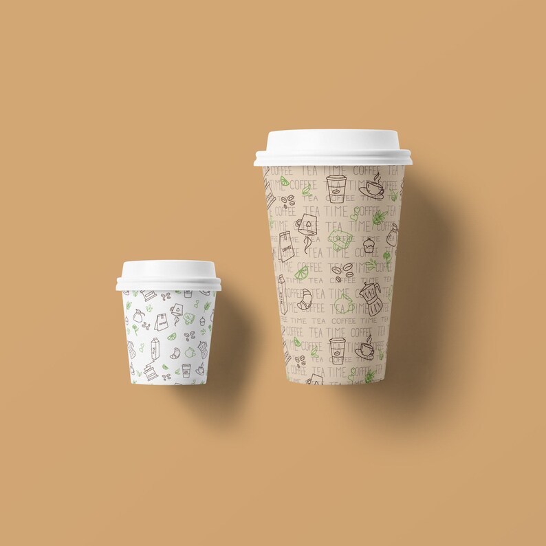 Bakery&coffee Collection, Digital Paper Set, Bread, Coffee and Pastry ...