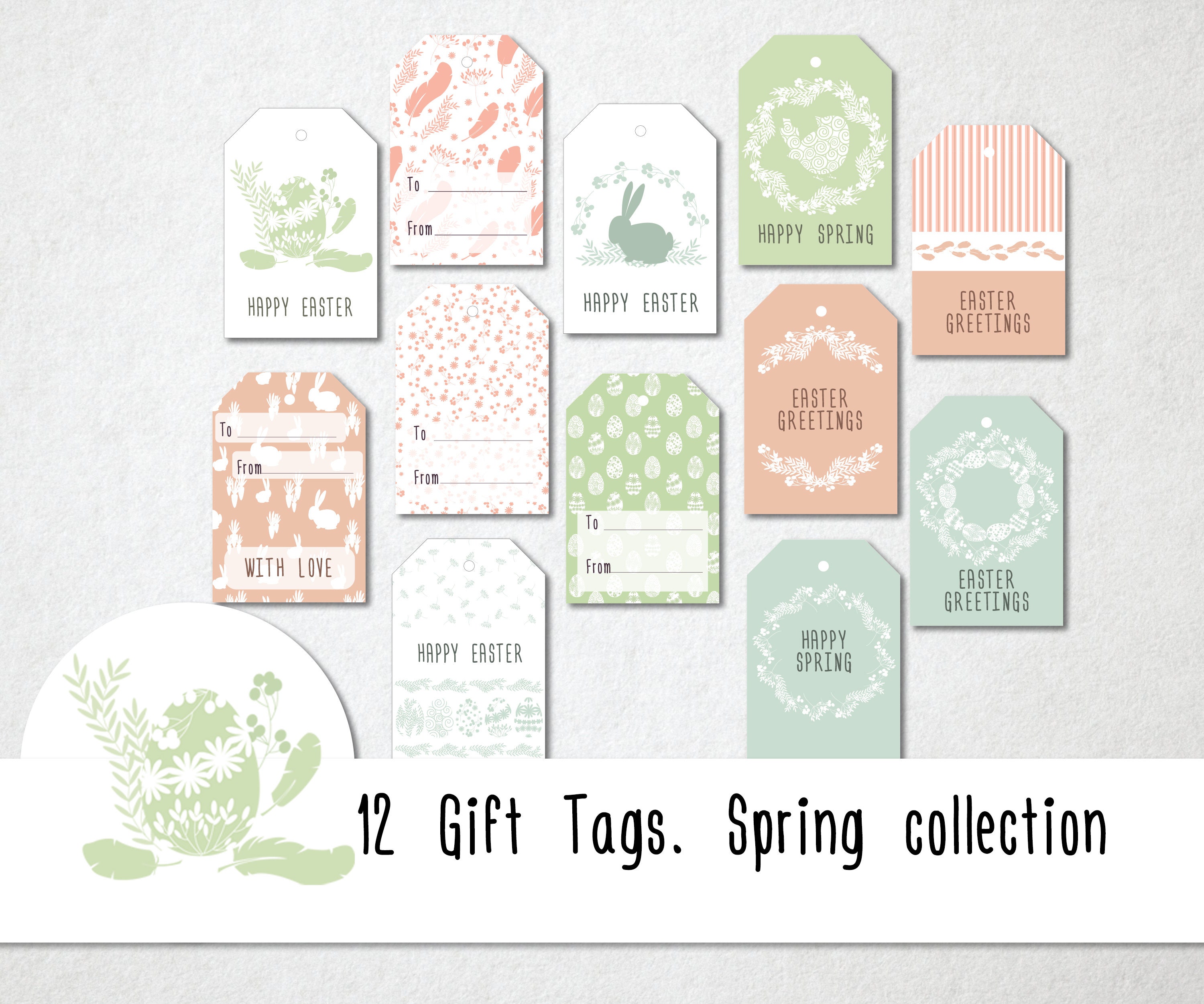Spring Gift Tags • Easter Gift Tags • Easter Gift Tags • Happy Easter ...