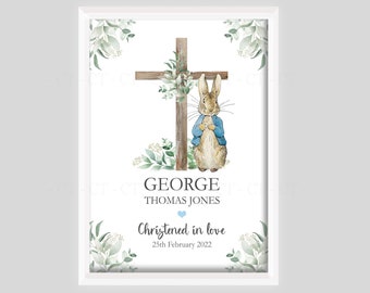 Peter Rabbit Christening Print - Etsy UK