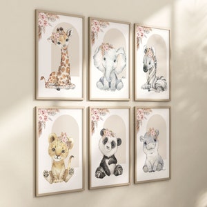 CHOOSE YOUR OWN! Boho Safari Jungle Animal Elephant Giraffe Zebra Lion ...