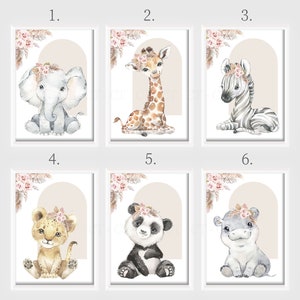 CHOOSE YOUR OWN Boho Safari Jungle Animal Elephant Giraffe Zebra Lion ...