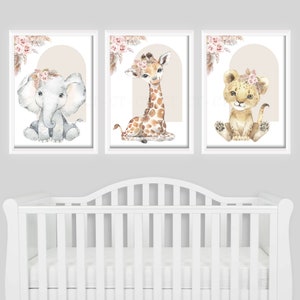 CHOOSE YOUR OWN! Boho Safari Jungle Animal Elephant Giraffe Zebra Lion ...