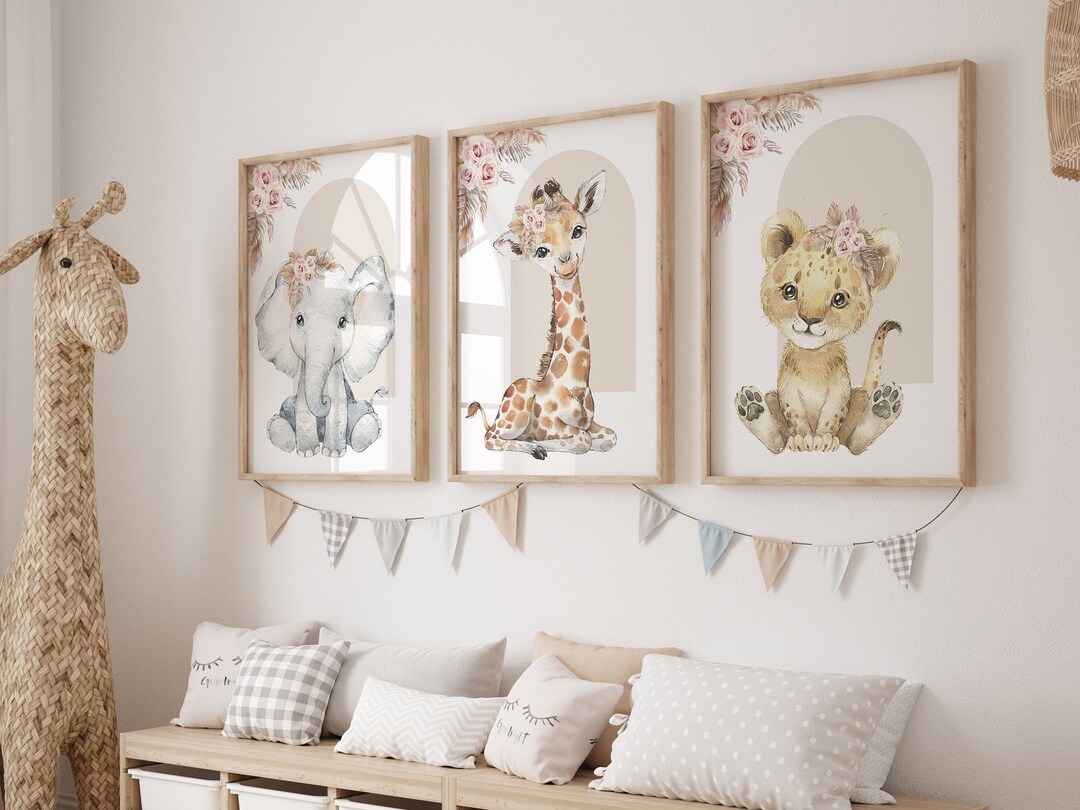 CHOOSE YOUR OWN Boho Safari Jungle Animal Elephant Giraffe Zebra Lion ...