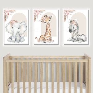 CHOOSE YOUR OWN! Boho Safari Jungle Animal Elephant Giraffe Zebra Lion ...