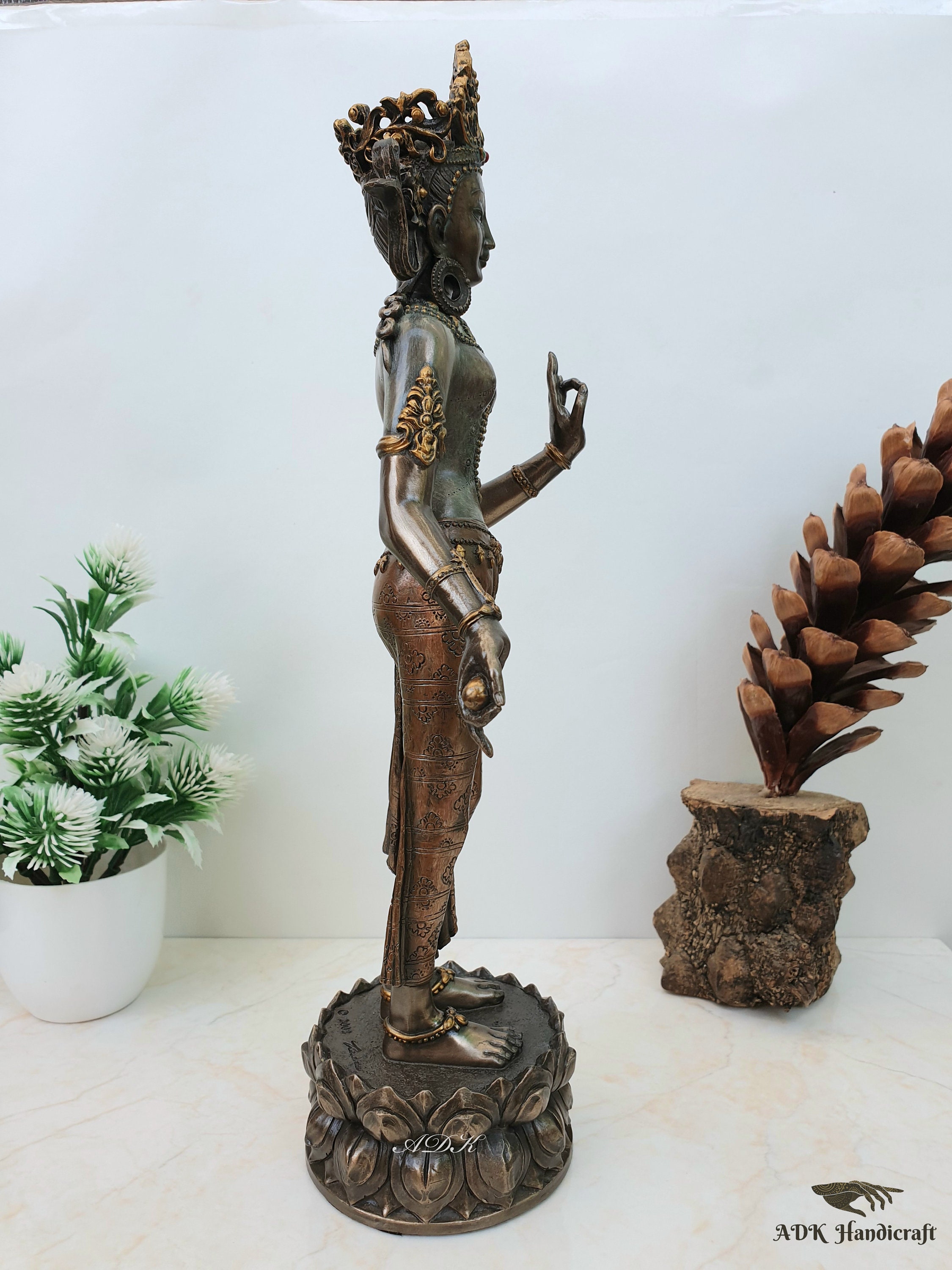 Tara Statue Standing Tara Statue 31 CM Tibetan Goddess - Etsy