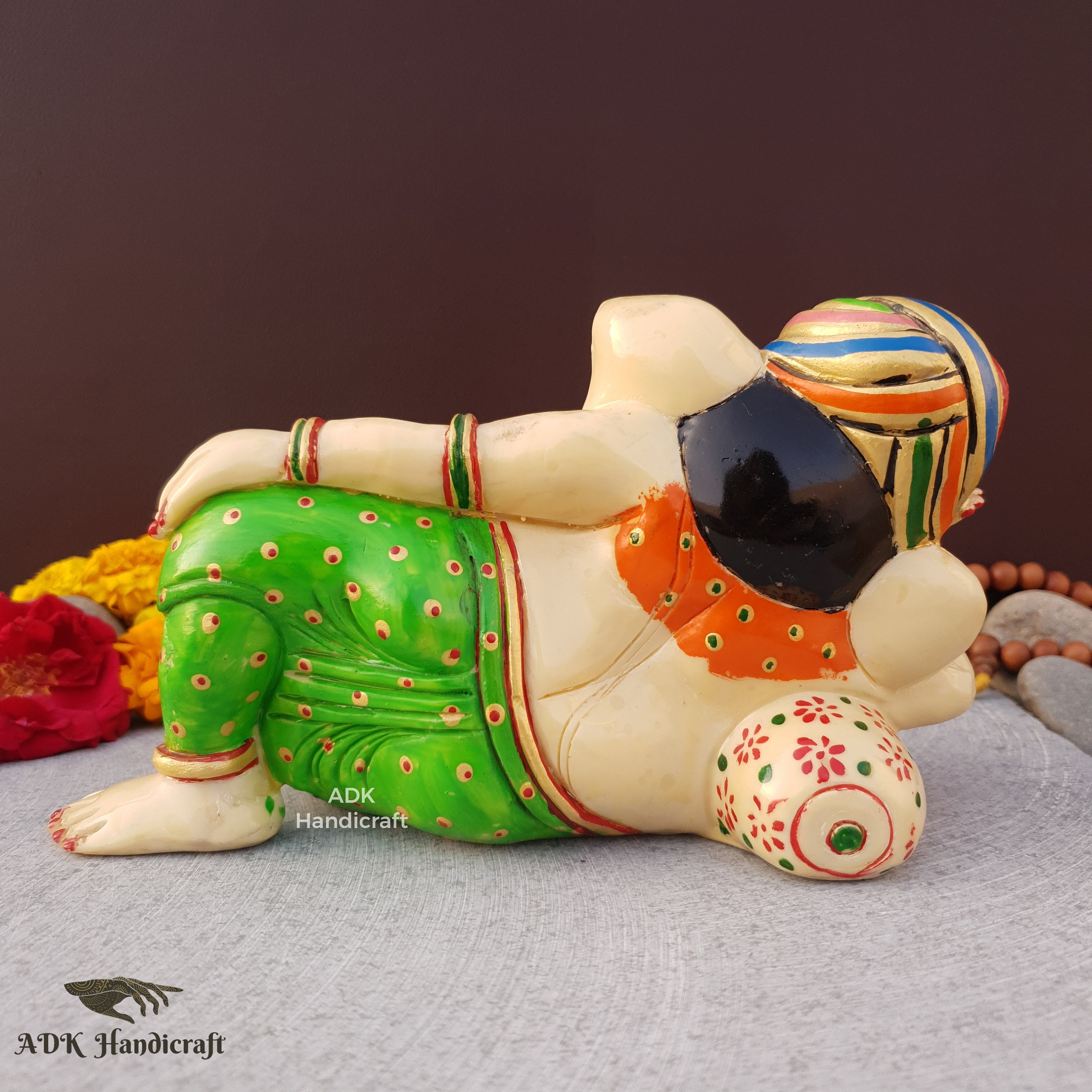 Reclining Ganesha Idol 7.5 Inch Lord Ganesh Idol - Etsy