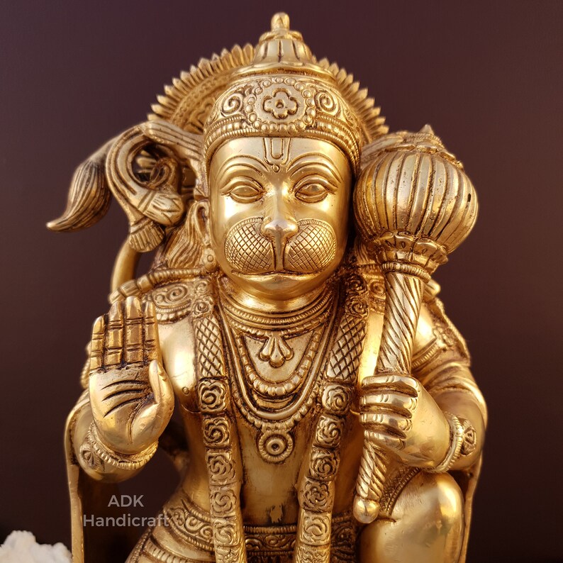 Brass Hanuman Statue 10.5 Inch Big Large Lord Hanuman - Etsy