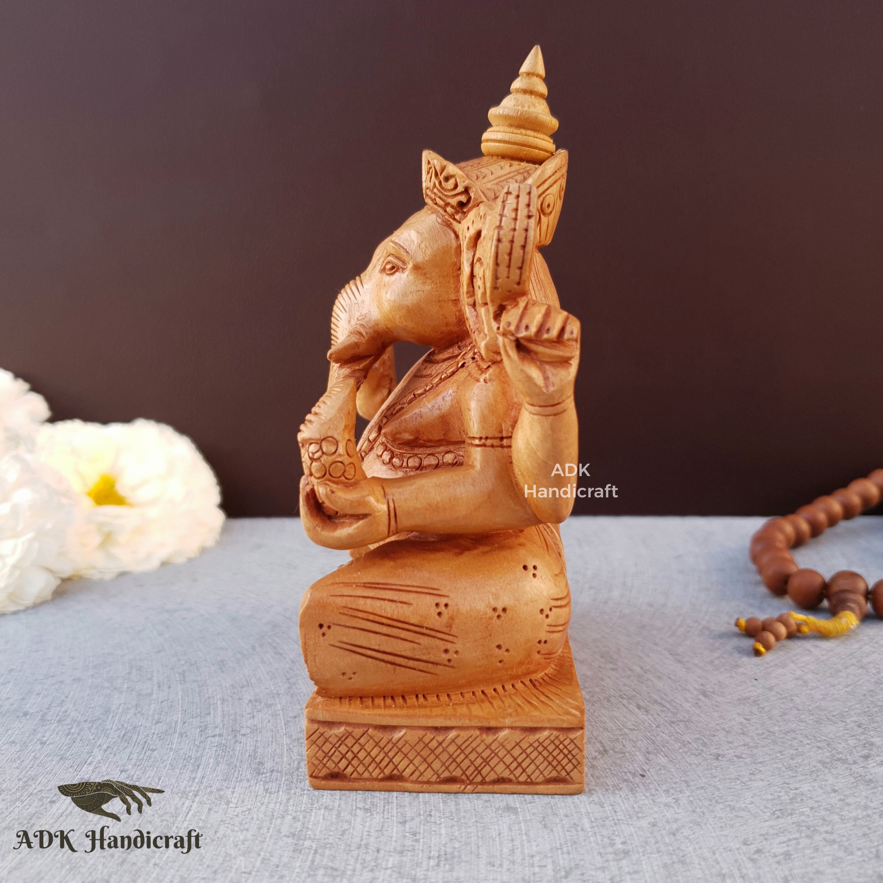 Ganesha Statue 5 Inch Lord Ganesha Statue Wooden - Etsy