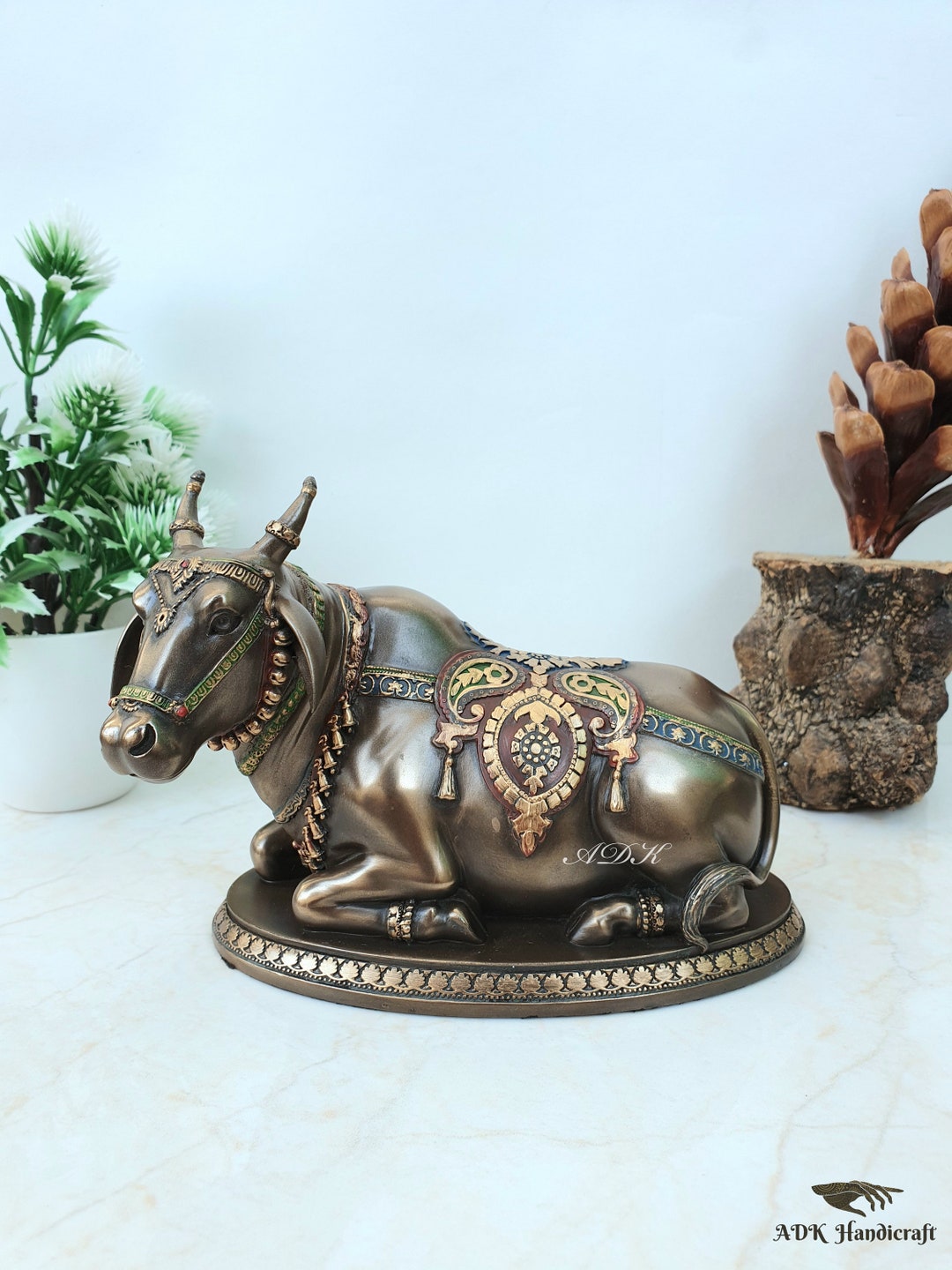 Nandi Statue, Sacred Bull, Hindu God Shiva Gatekeeper, 6 Inch - Etsy