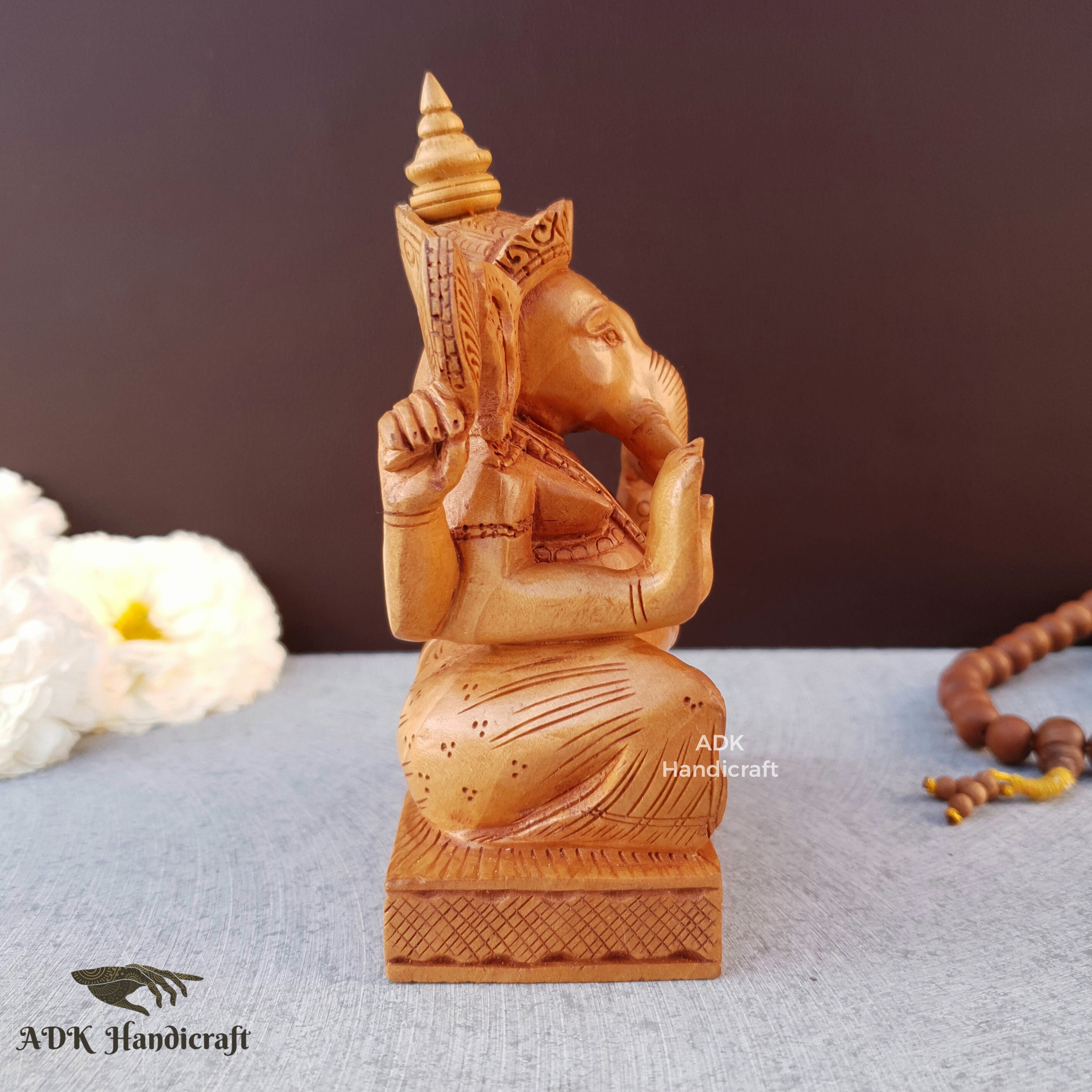 Ganesha Statue 5 Inch Lord Ganesha Statue Wooden - Etsy