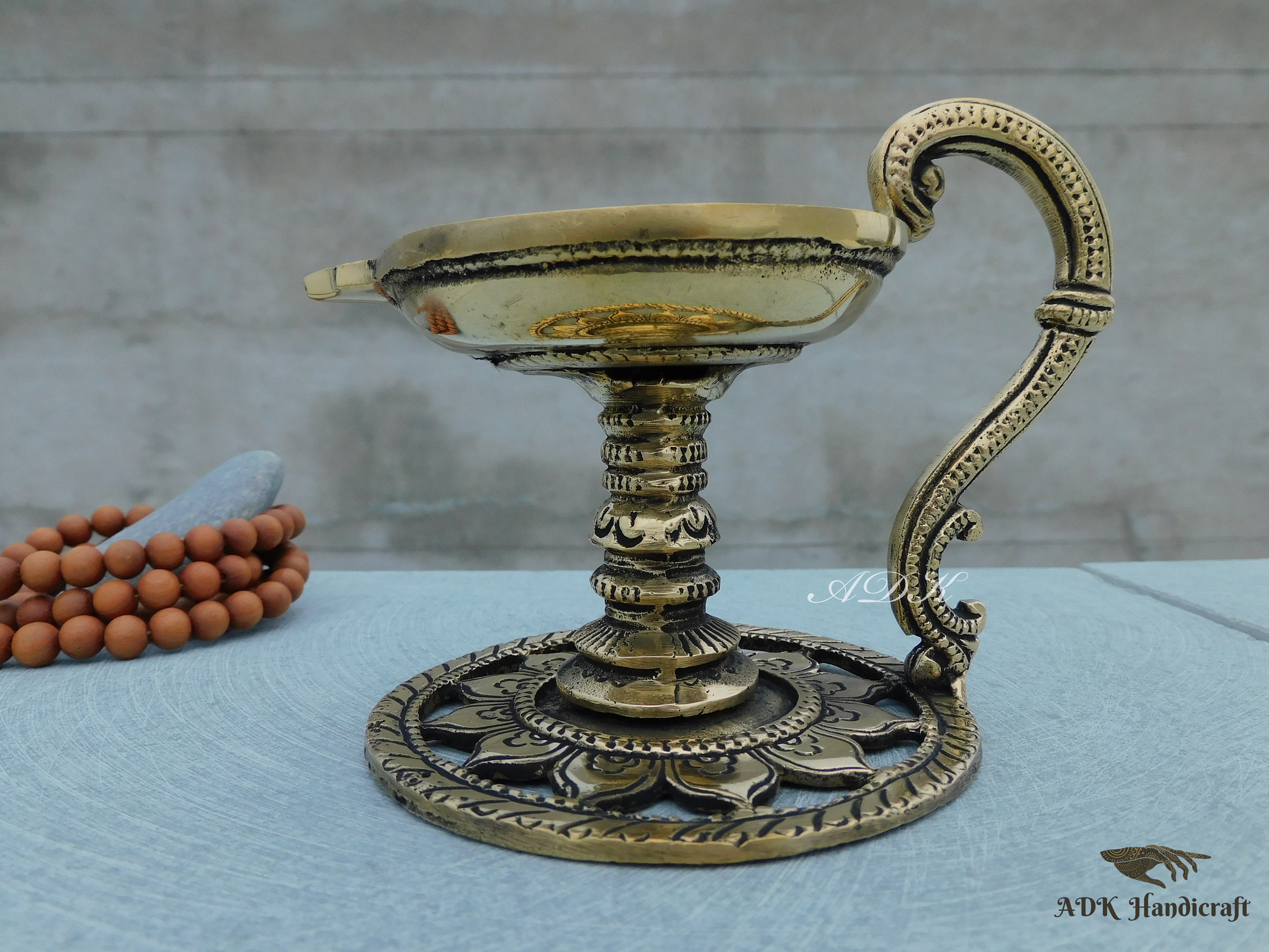 Brass Diya Oil Wick Pooja Aarti Diya Home Temple Diya Oil - Etsy