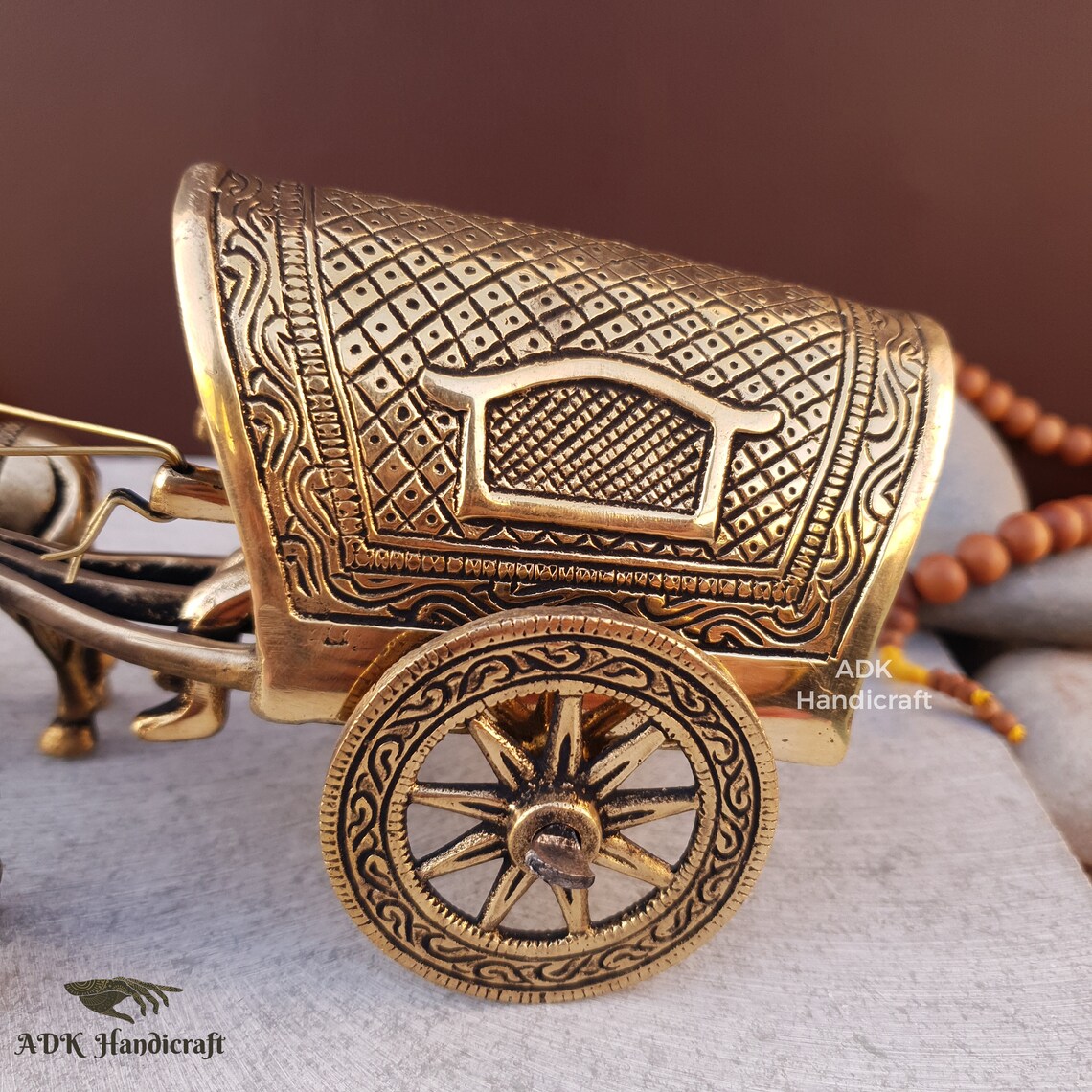 Brass Vintage Bullock Cart Showpiece Indian Bailgadi Brass | Etsy