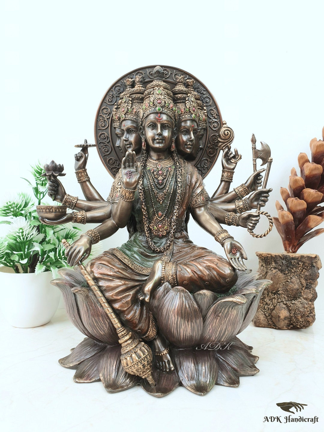 Gayatri Statue, Goddess Gayatri Statue, 10" Goddess Gayatri, Sarasvati ...