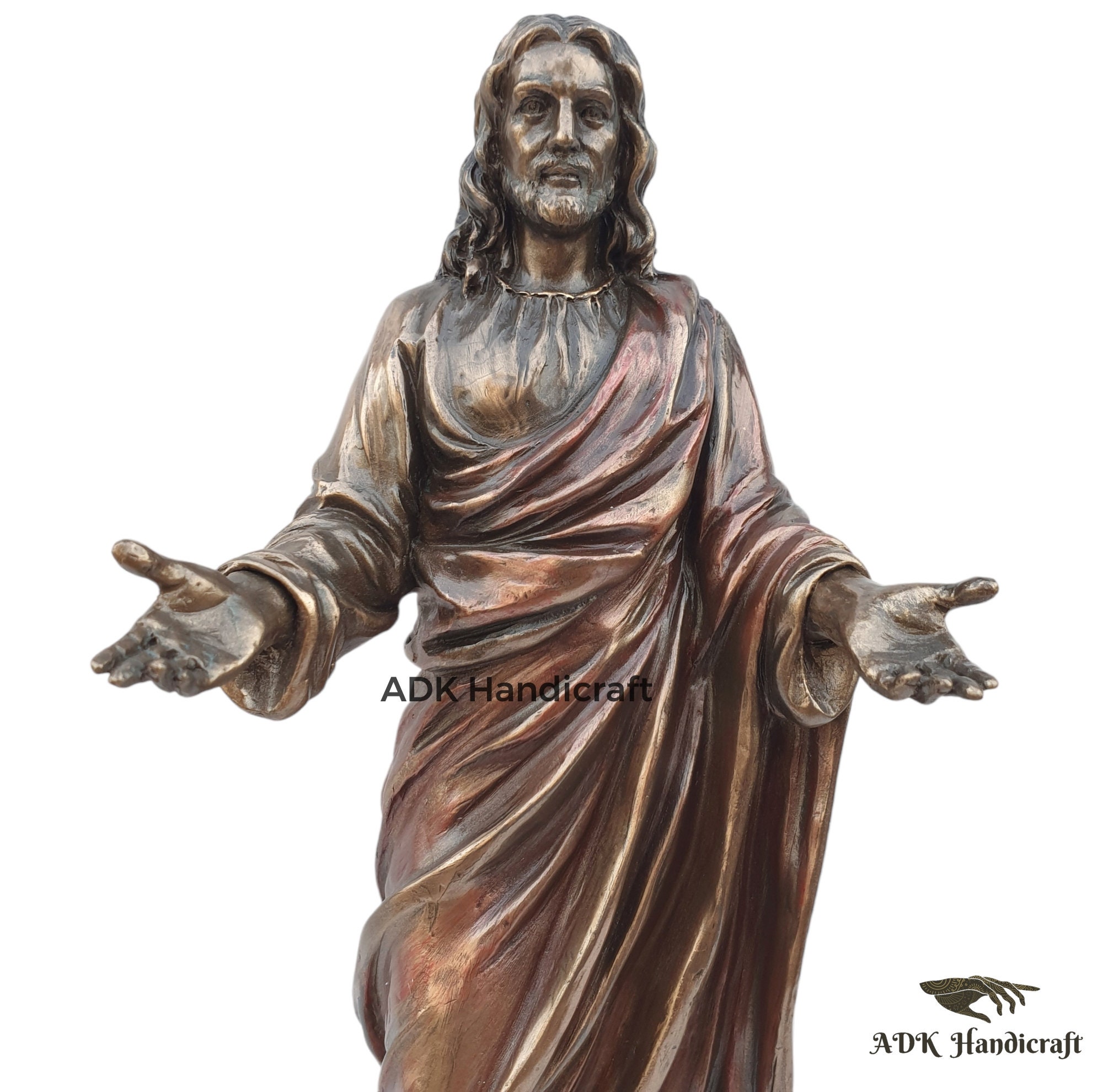 Jesus Christ Statue, 9" Inch Bonded Bronze Jesus With Opened Hands ...