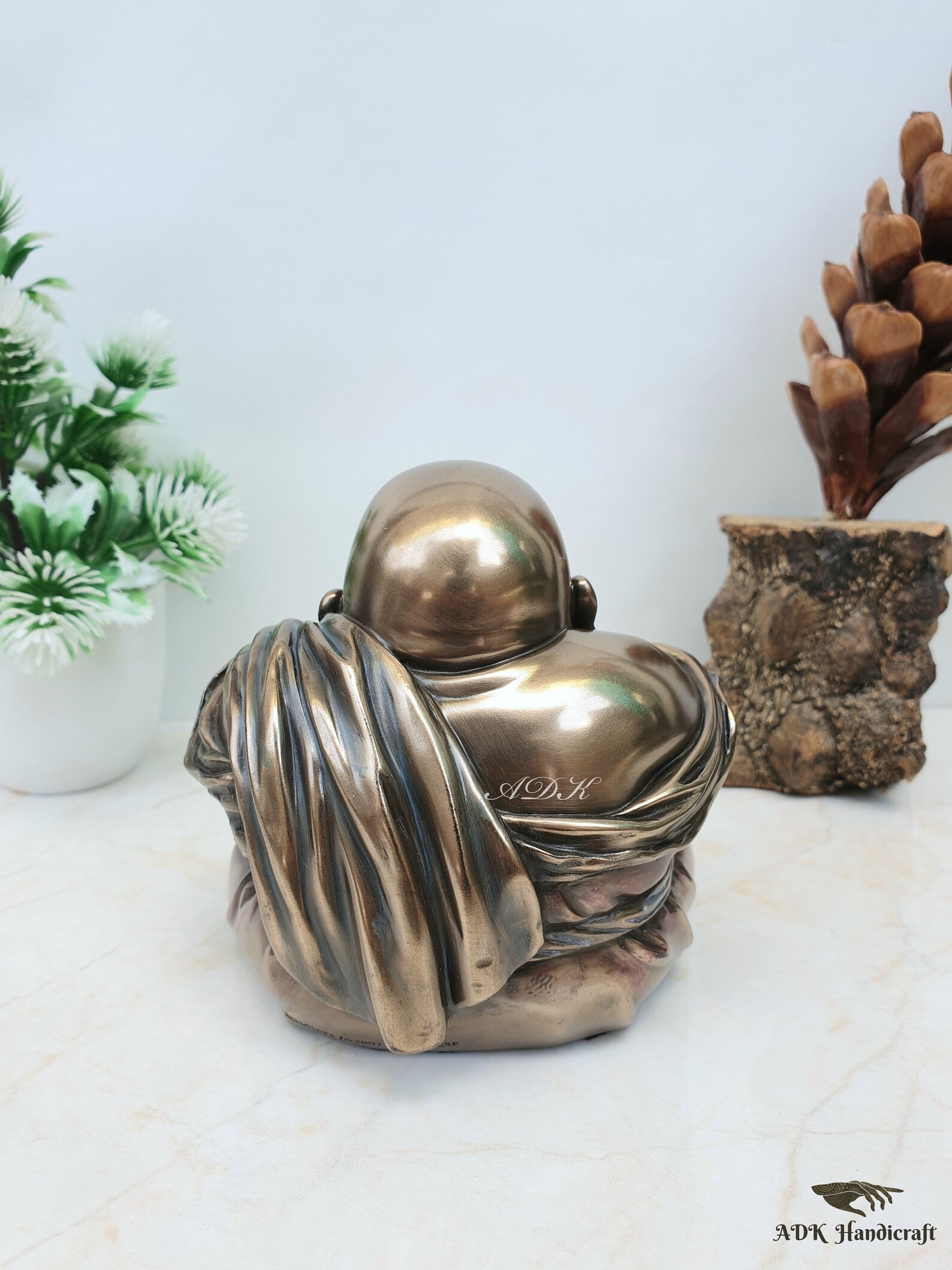 Laughing Buddha Statue, Budai Monk, Good Luck Gift (4.5 Inch) - Etsy