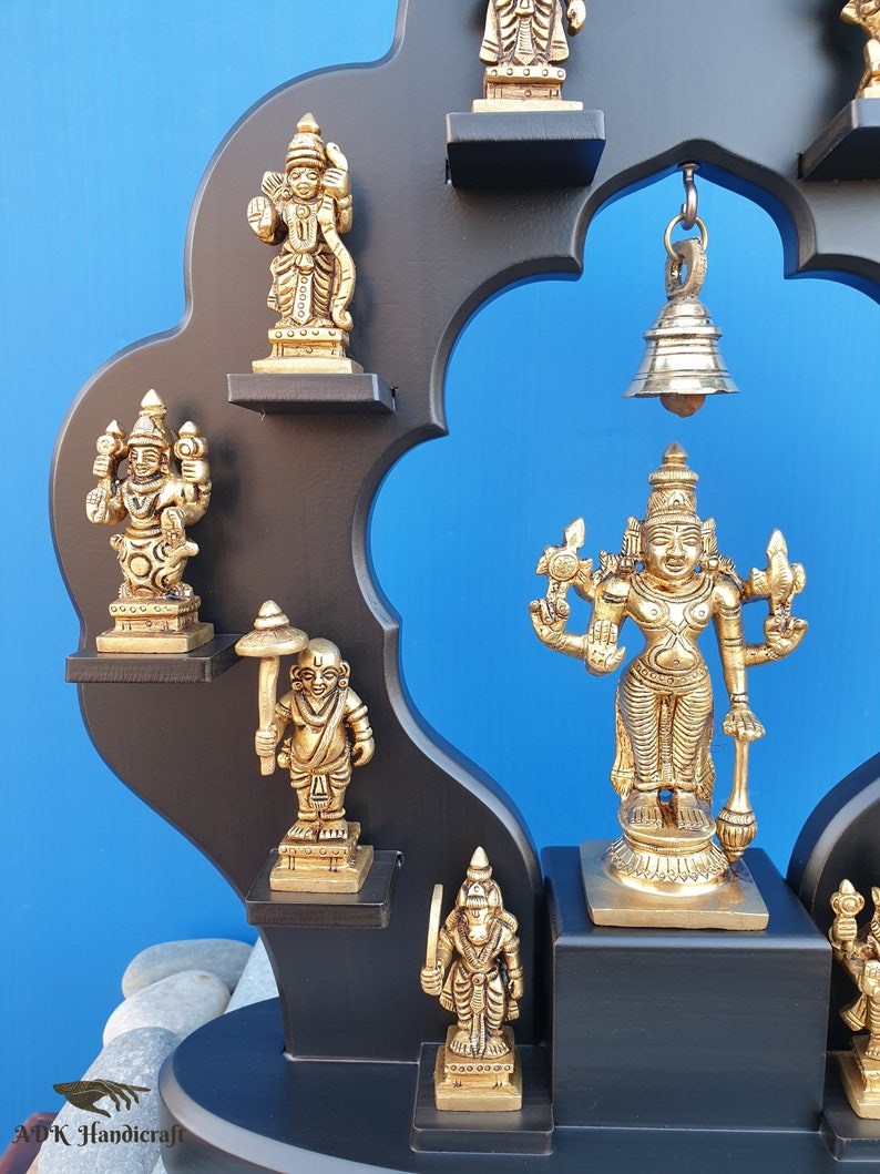 Brass Vishnu Dashavatara Set, 15 Inch Lord Vishnu Dashavatar Statue ...