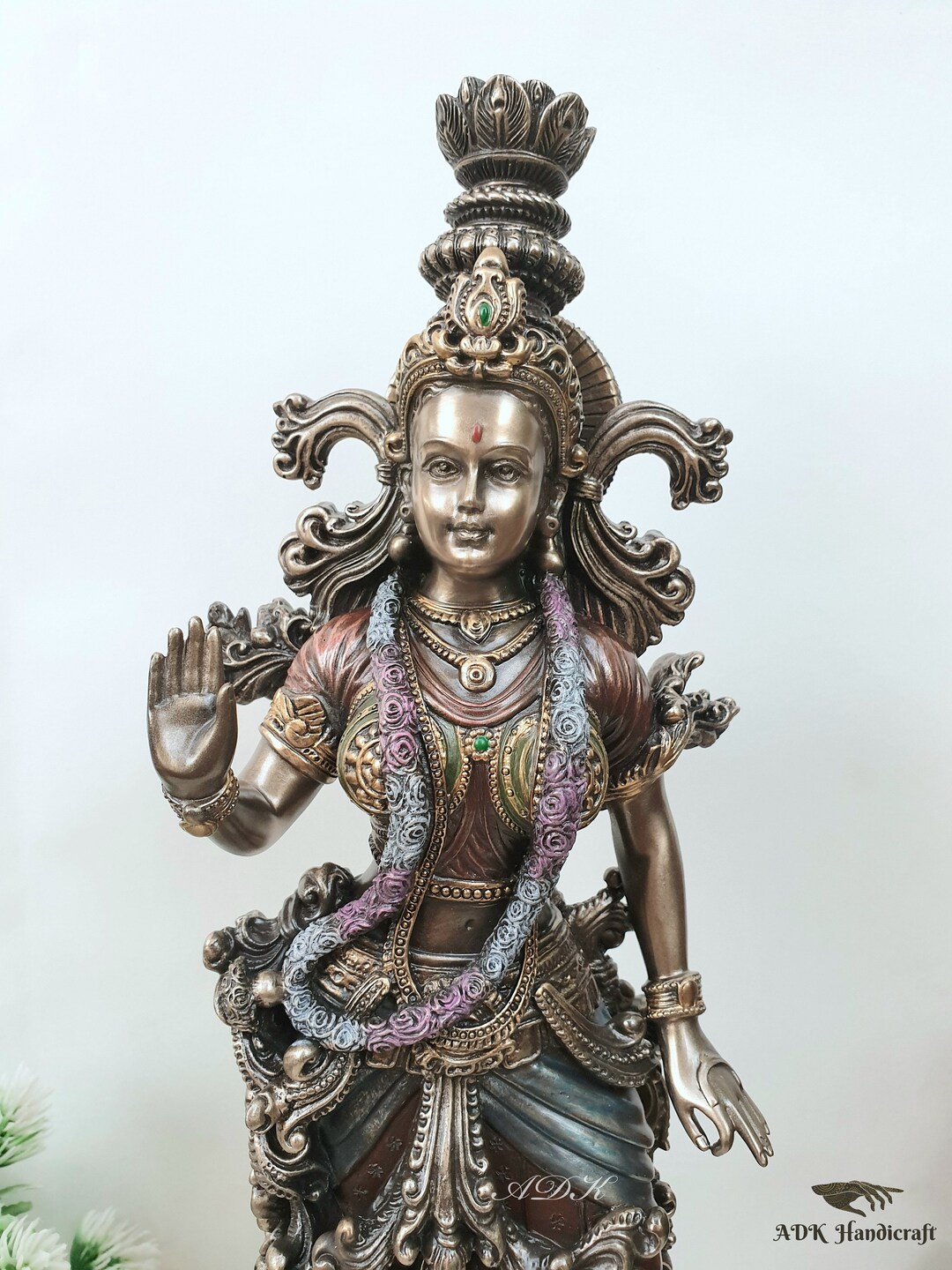Estatua de Radha, estatua de la diosa radha de bronce de 15 , escultura ...