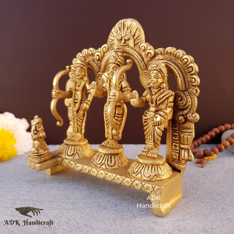 Brass Ramdarbar Statue 5.2 Inch Ram Darbar Statue Lord - Etsy