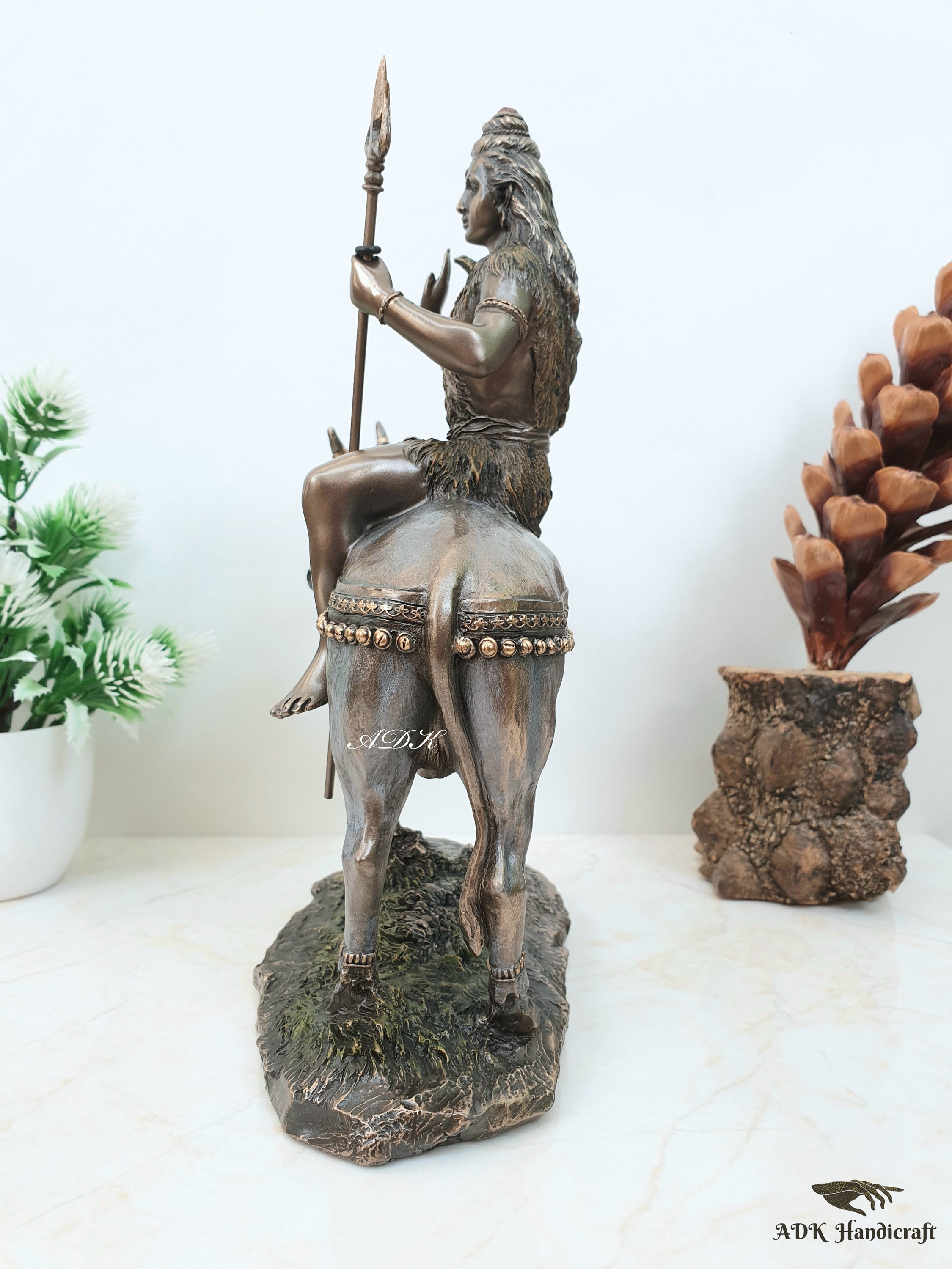 Shiva Statue 23 CM Lord Shiva Statue Sitting on Nandi Shiv - Etsy