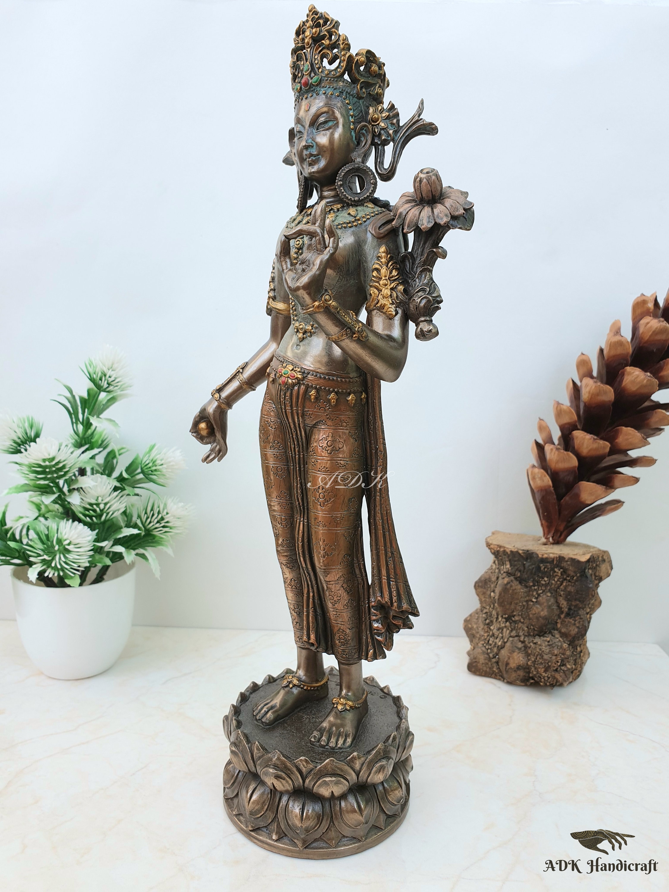 Tara Statue Standing Tara Statue 31 CM Tibetan Goddess - Etsy