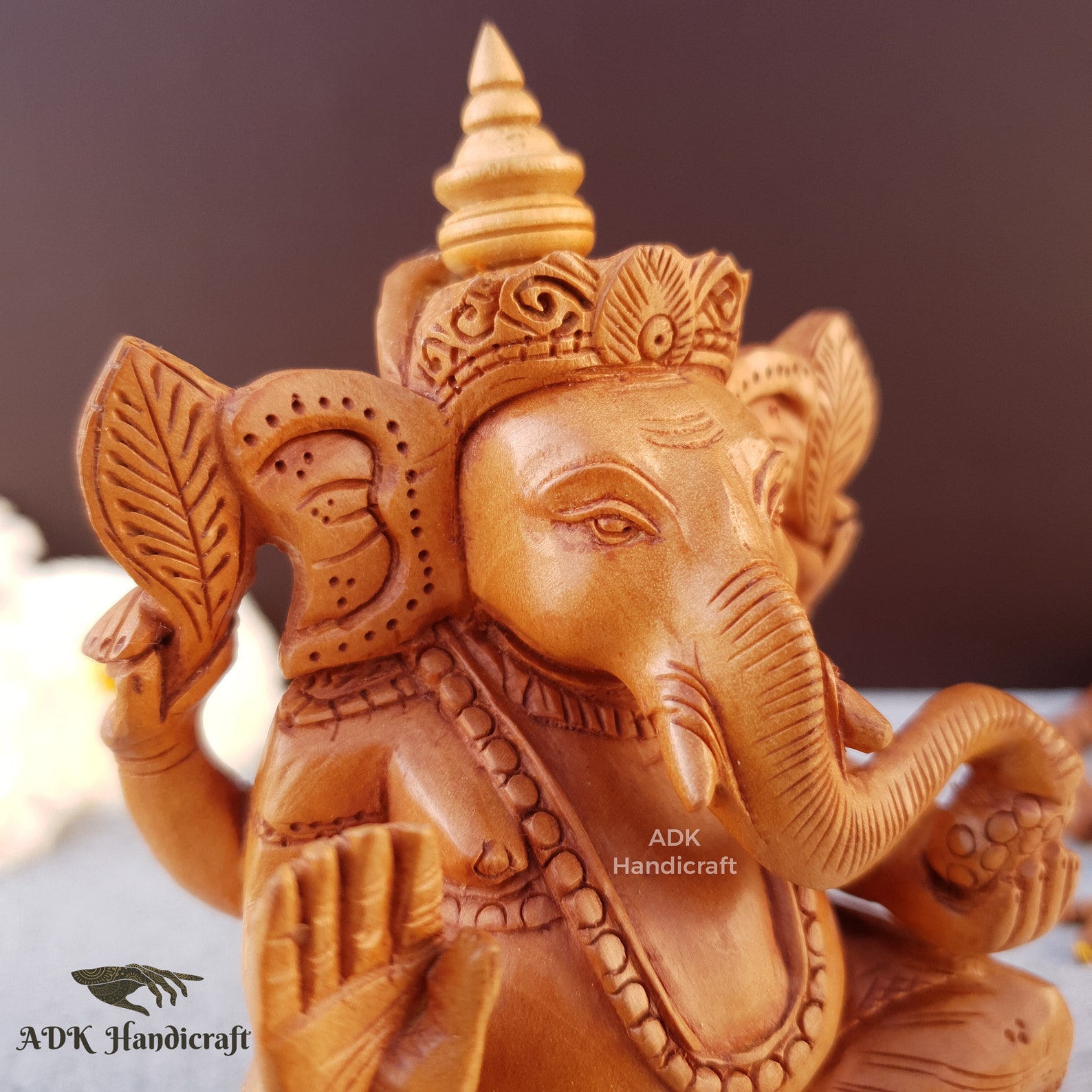 Ganesha Statue 5 Inch Lord Ganesha Statue Wooden - Etsy
