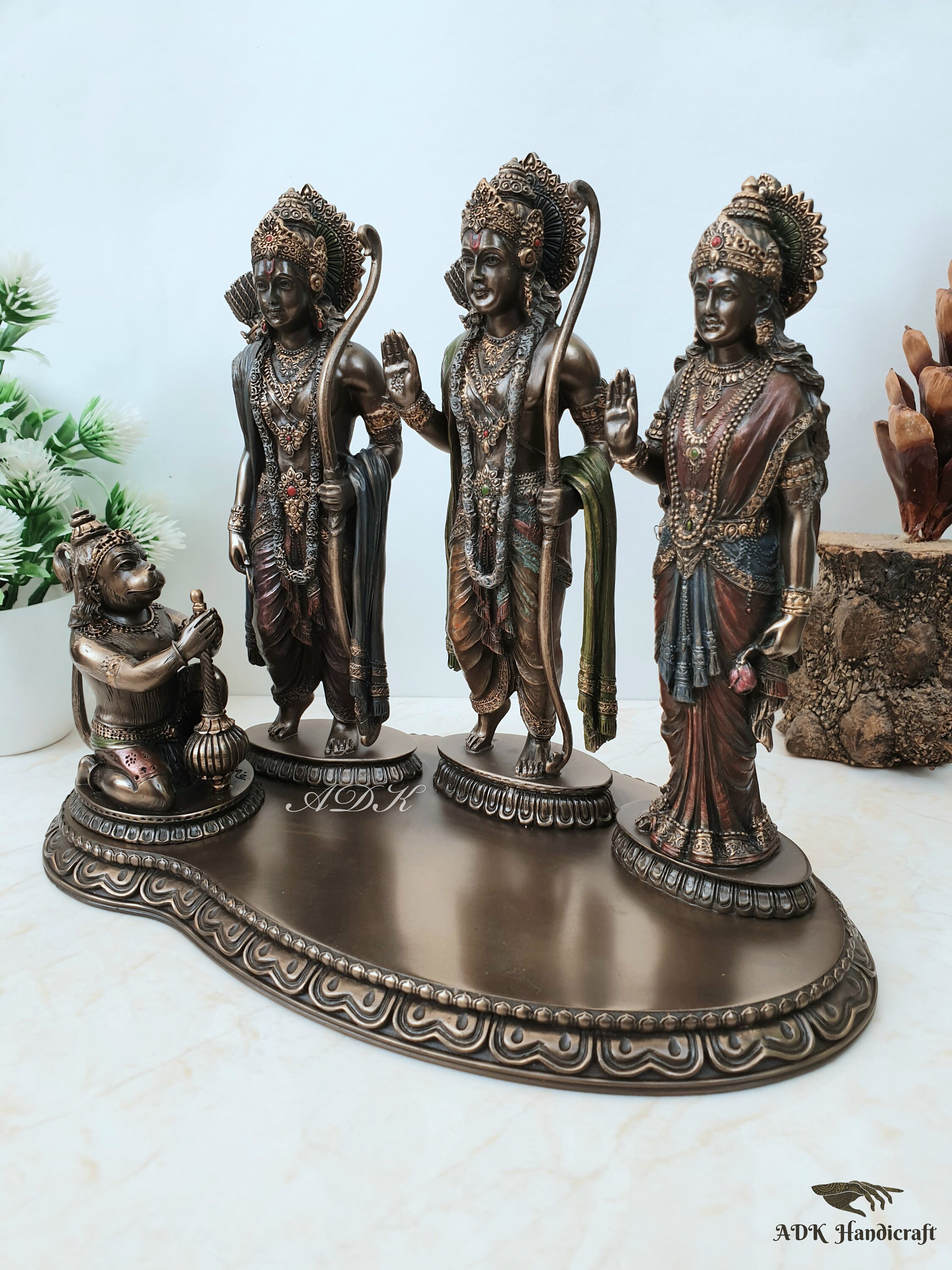 Ramdarbar Statue, 20 CM Lord Rama, Lord Hanuman, Lord Lakshman, Sita ...