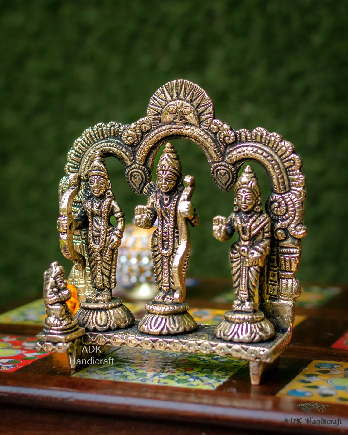 Brass Ramdarbar Statue 5.5 Inch Ram Darbar Statue Lord - Etsy