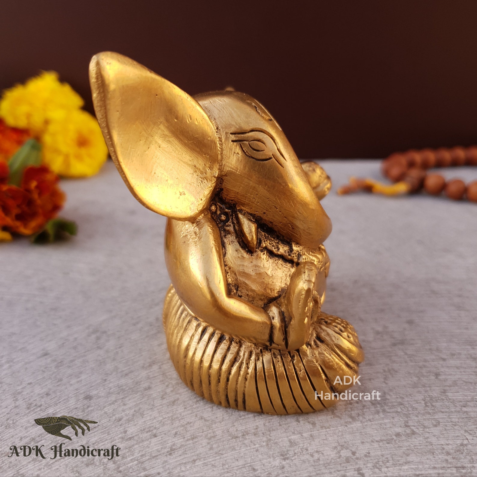 Brass Ganesha Statue 3 Inch Lord Ganesha Statue - Etsy