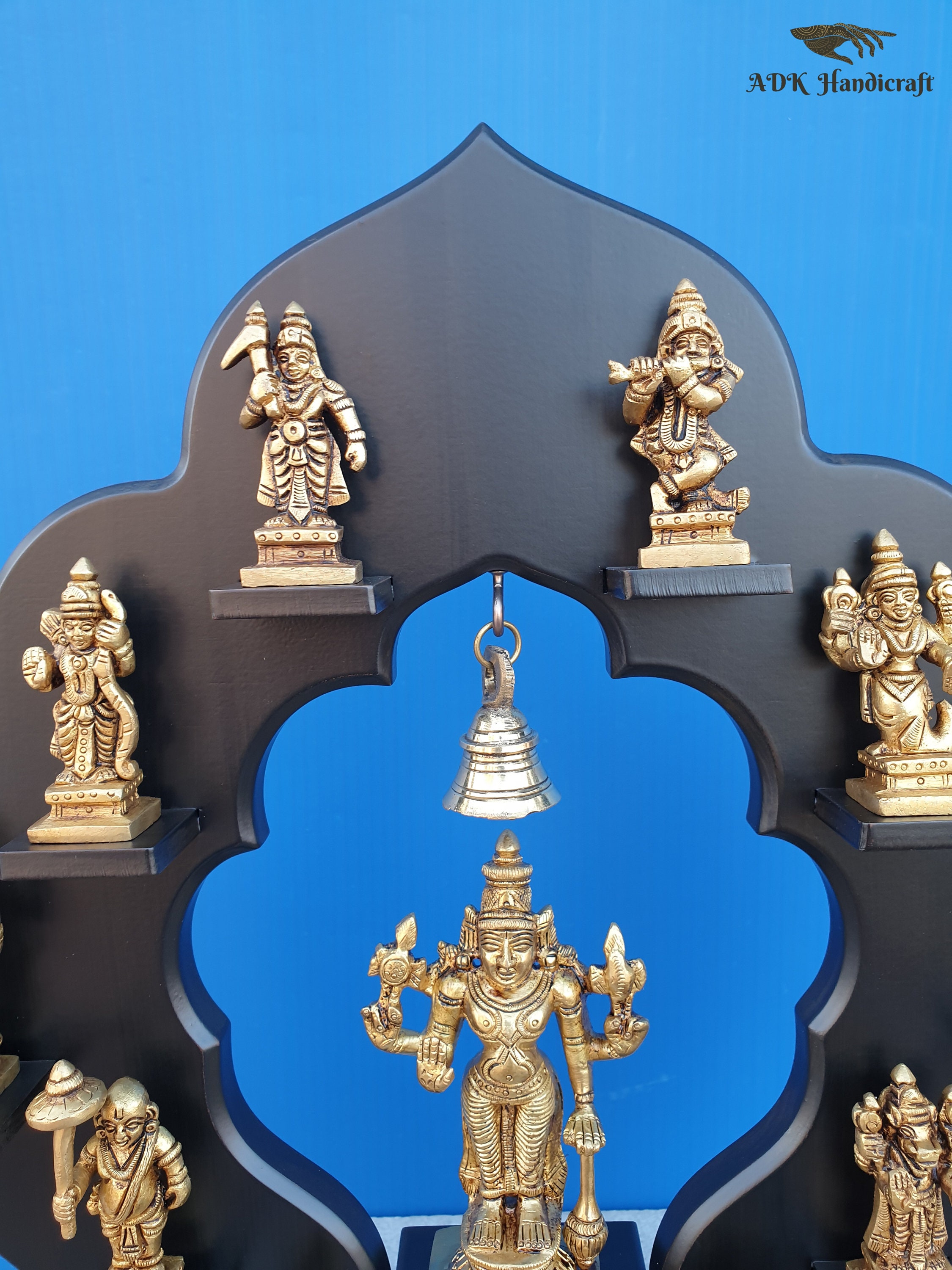 Brass Vishnu Dashavatara Set, 15 Inch Lord Vishnu Dashavatar Statue ...