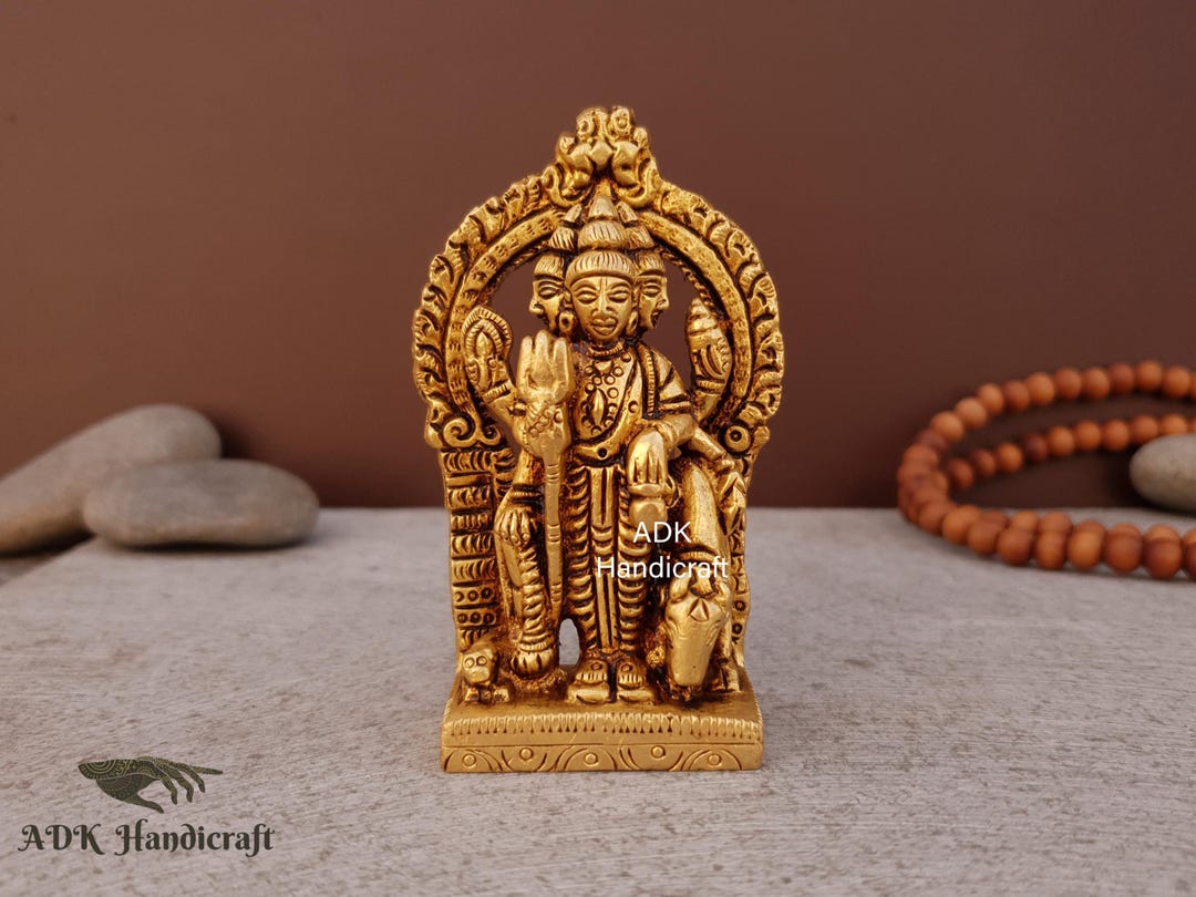 Lord Dattatreya Statue in Brass Dattaguru Idol in Brass, Bhagwan ...
