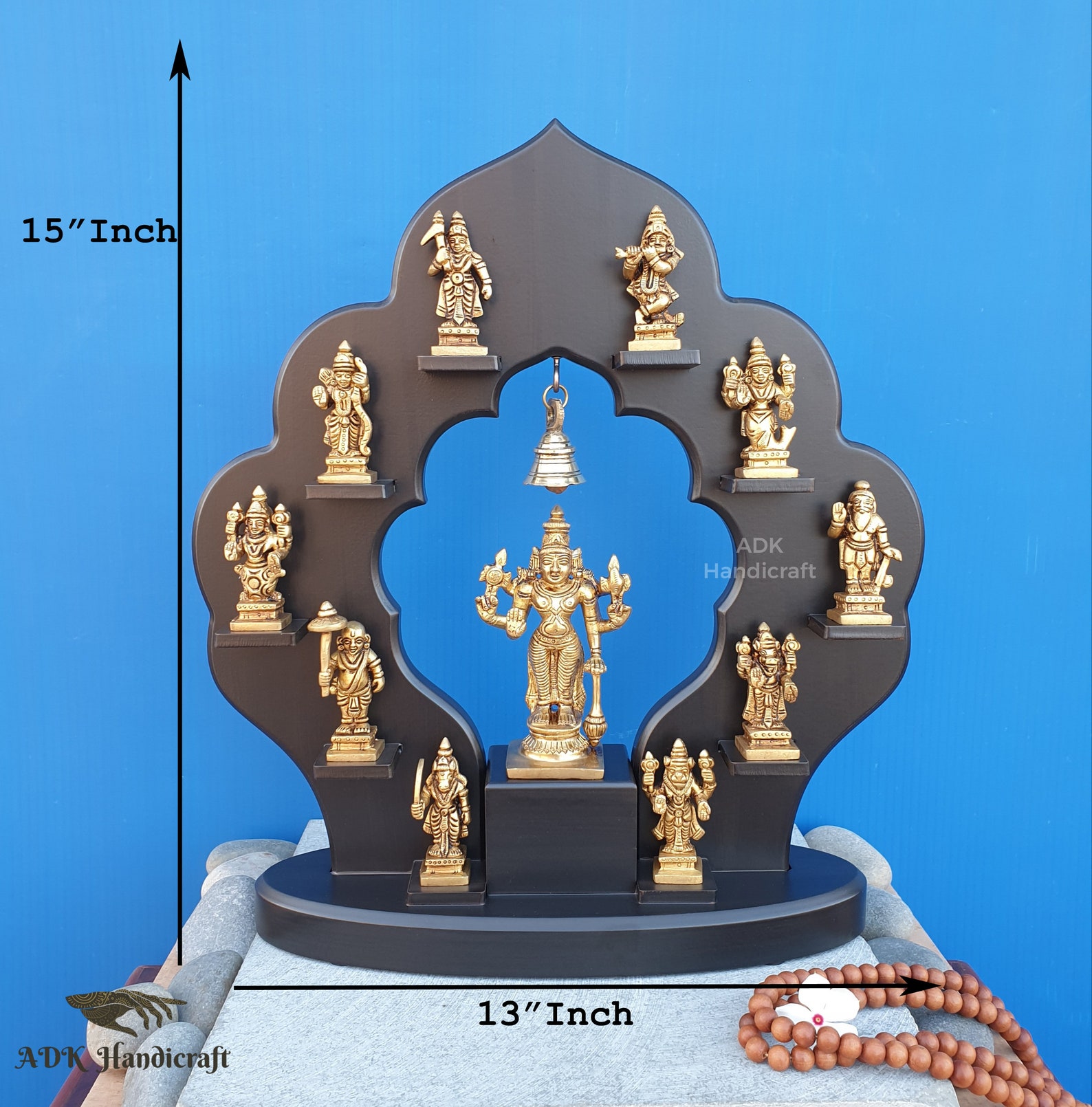 Brass Ashta Lakshmi Set, 12" Inch Goddess Ashtalakshmi Statue, 8 ...