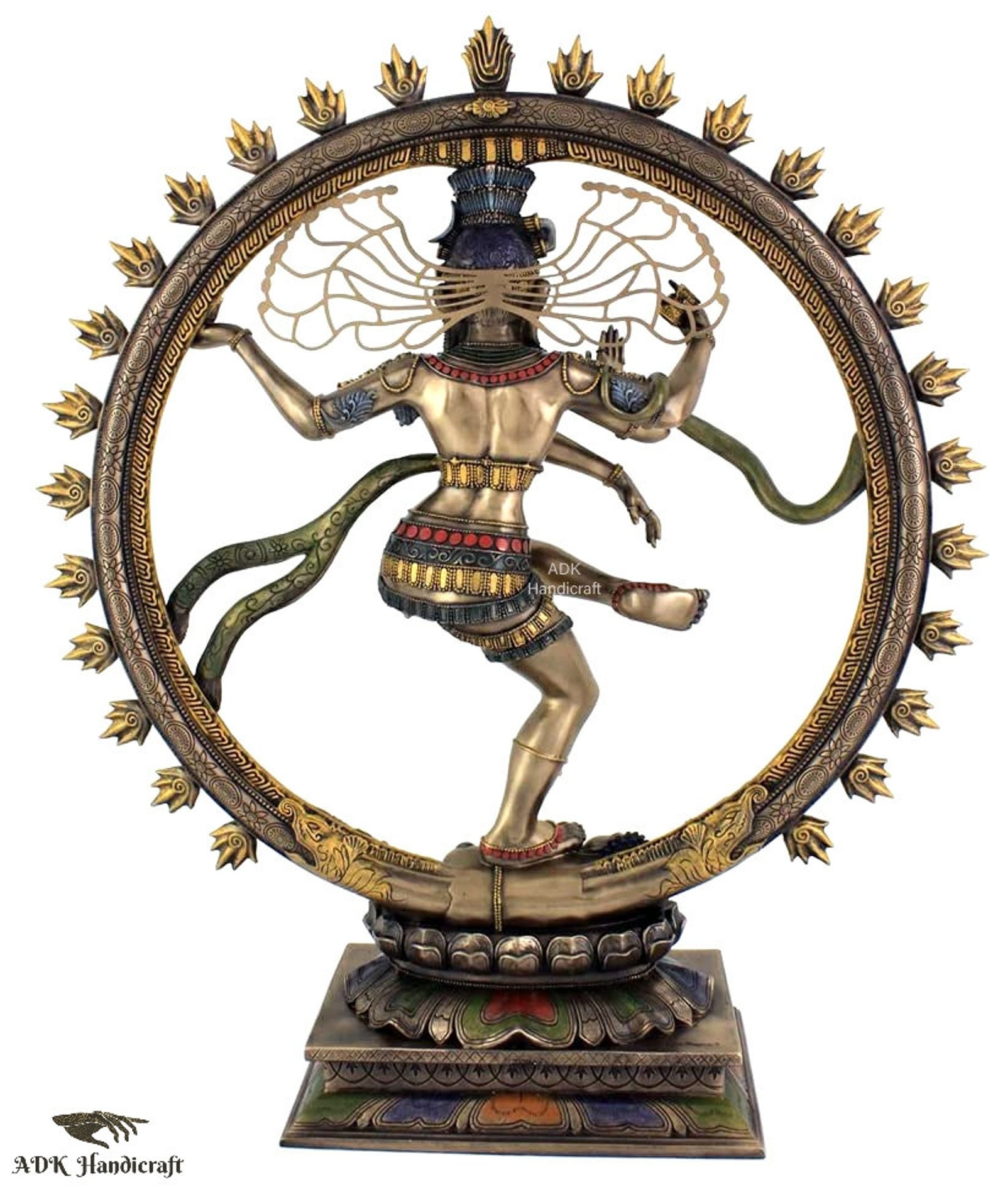 Dancing Shiva Nataraja Statue, 18" Inch Bonded Bronze Dancing Shiva ...