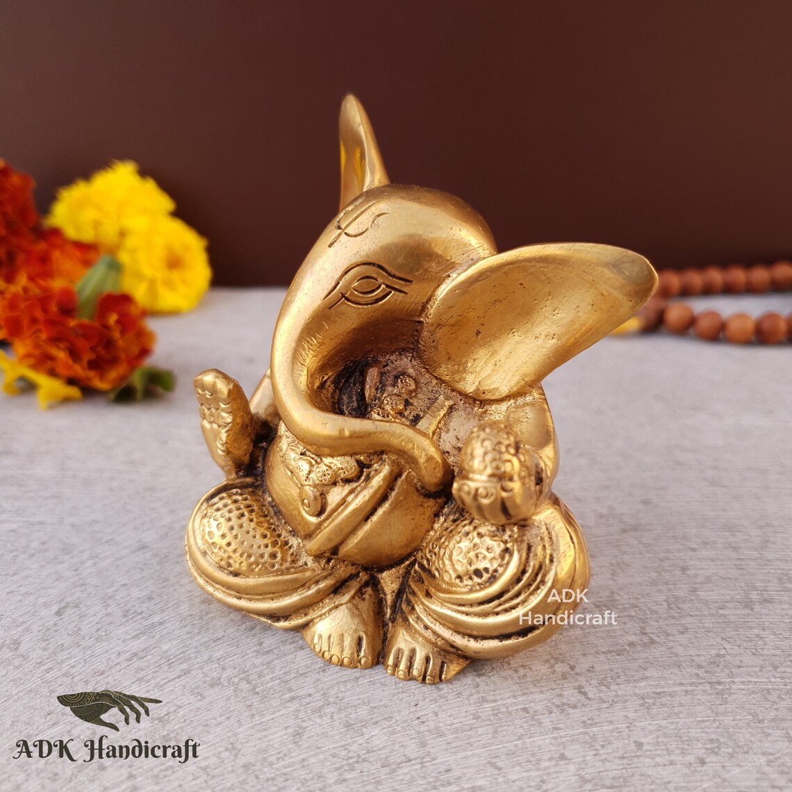 Brass Ganesha Statue 3 Inch Lord Ganesha Statue - Etsy