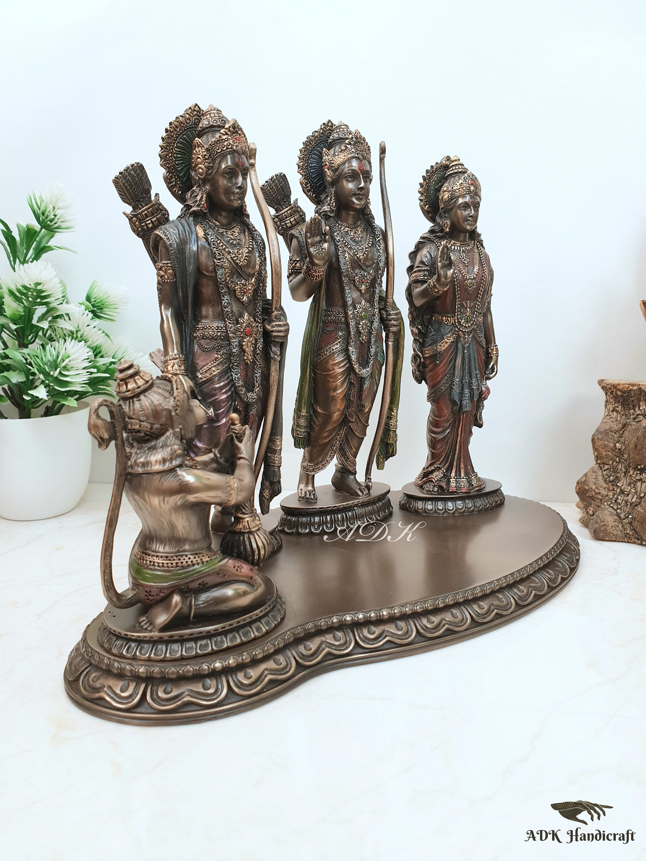 Ramdarbar Statue 20 CM Lord Rama Lord Hanuman Lord | Etsy