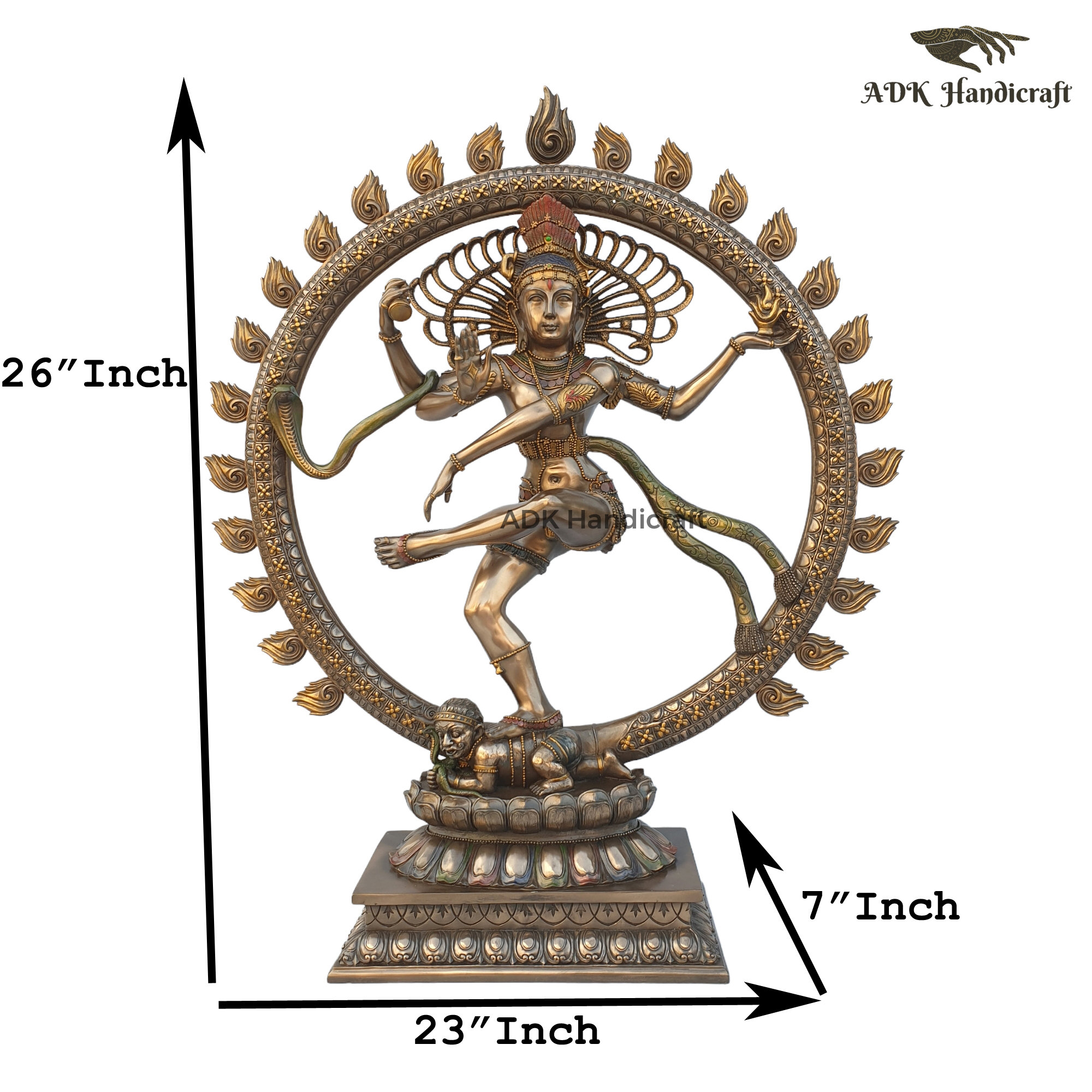 Large Nataraja Statue, 26" Inch Big Dancing Lord Shiva Natraja Idol ...