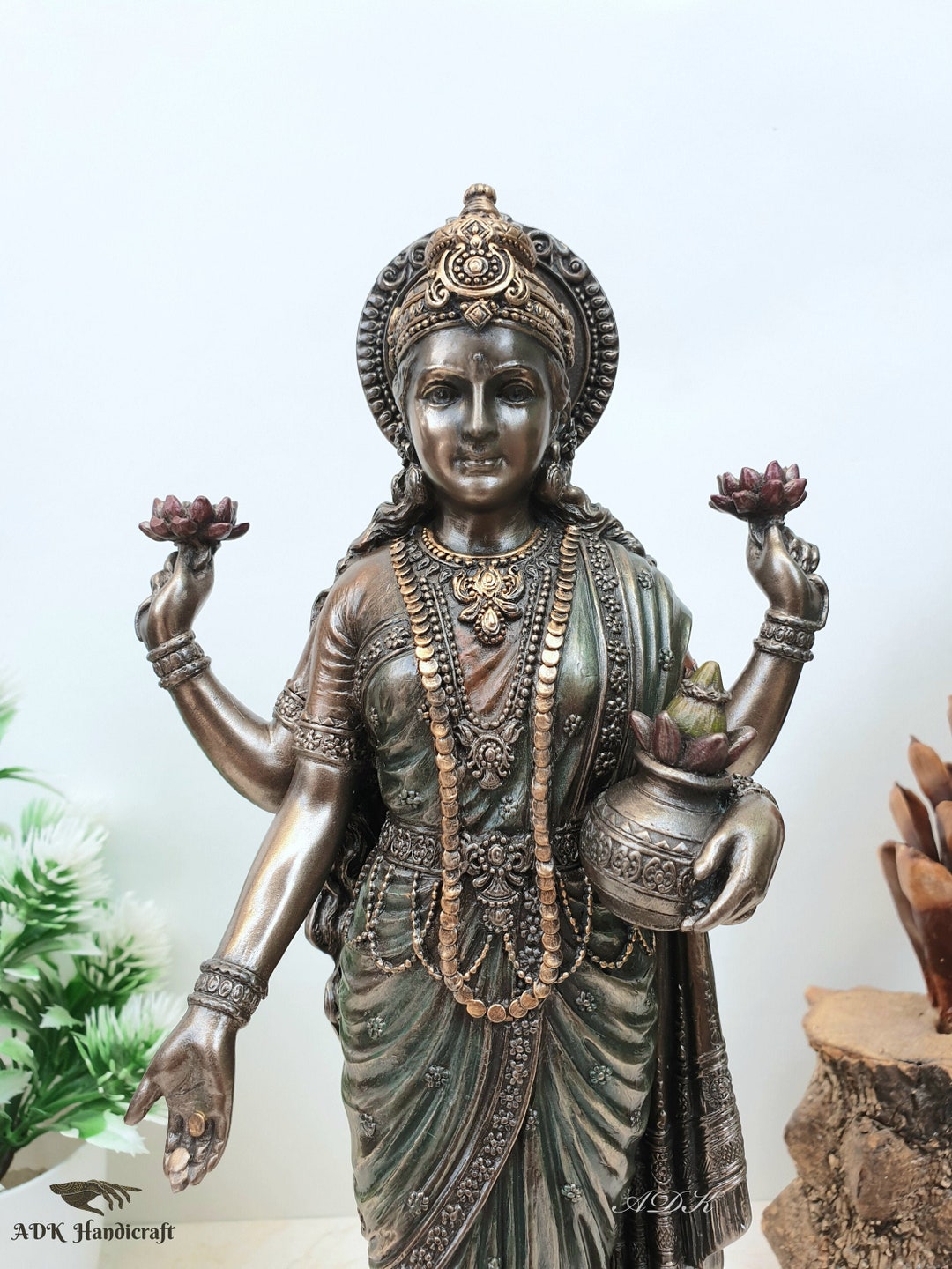 Lakshmi Statue, 26 CM Big Standing Goddess Lakshmi Idol, Laxmi Idol ...