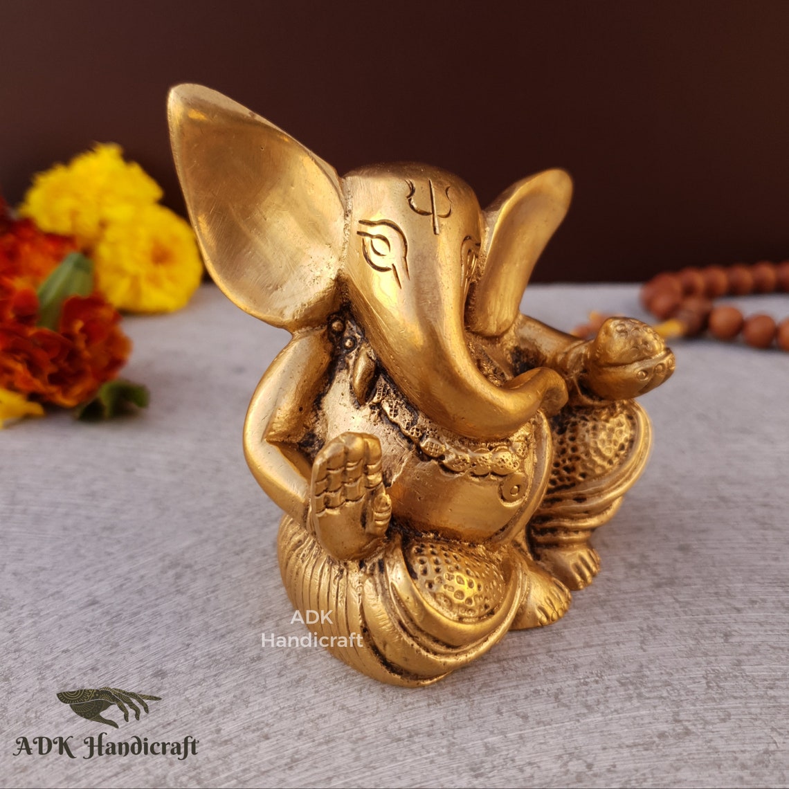 Brass Ganesha Statue 3 Inch Lord Ganesha Statue - Etsy