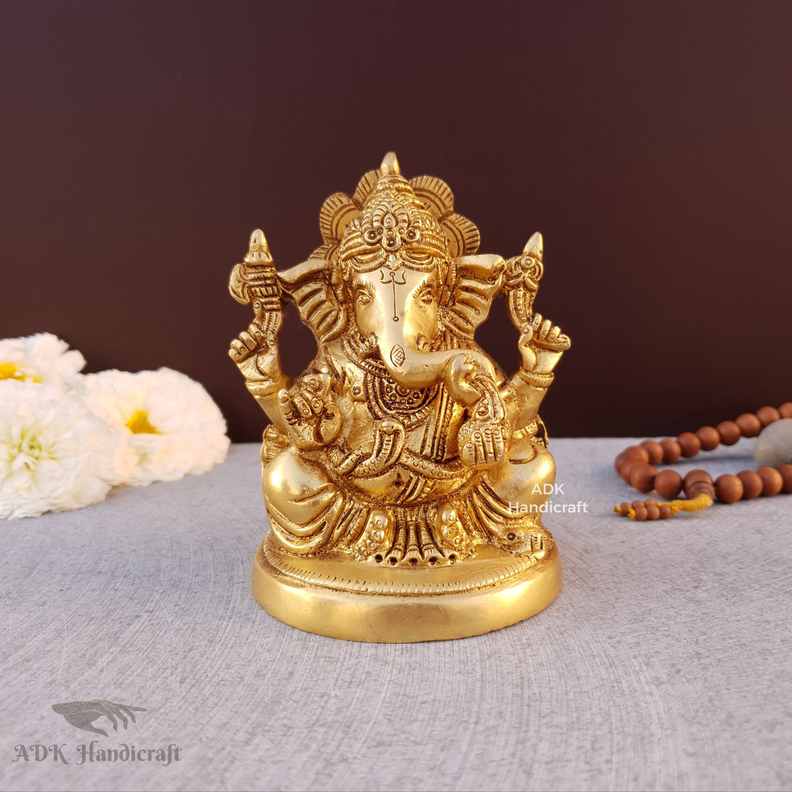 Brass Ganesha Statue 4 Inch Lord Ganesh Statue Ganpati | Etsy
