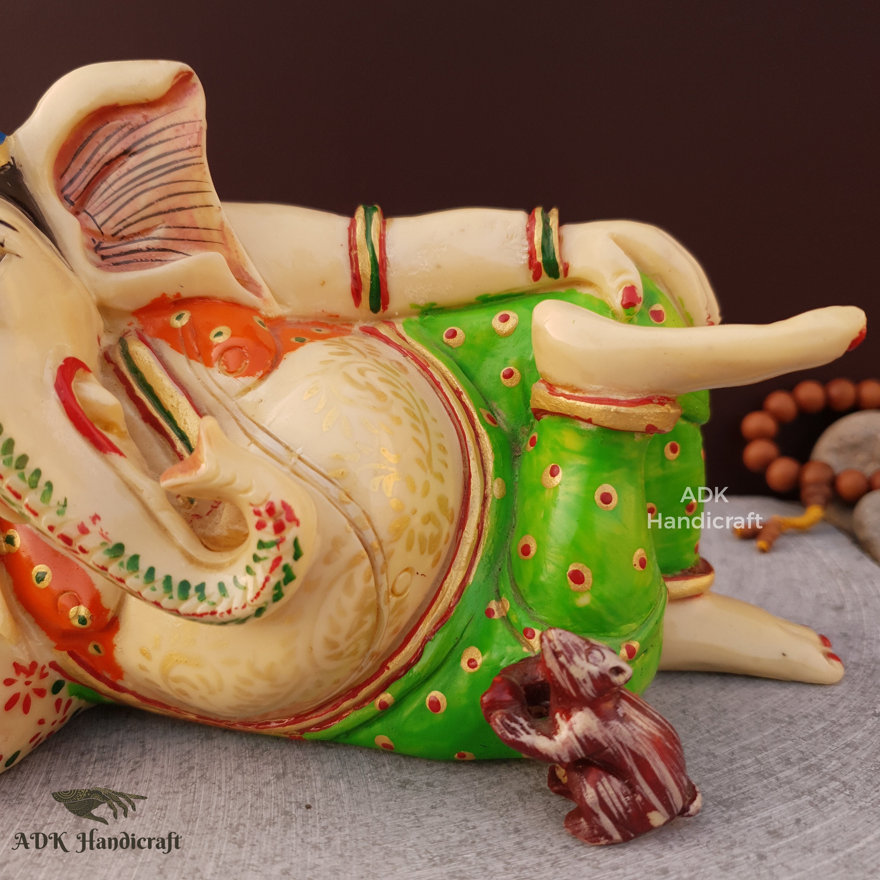 Reclining Ganesha Idol 7.5 Inch Lord Ganesh Idol - Etsy