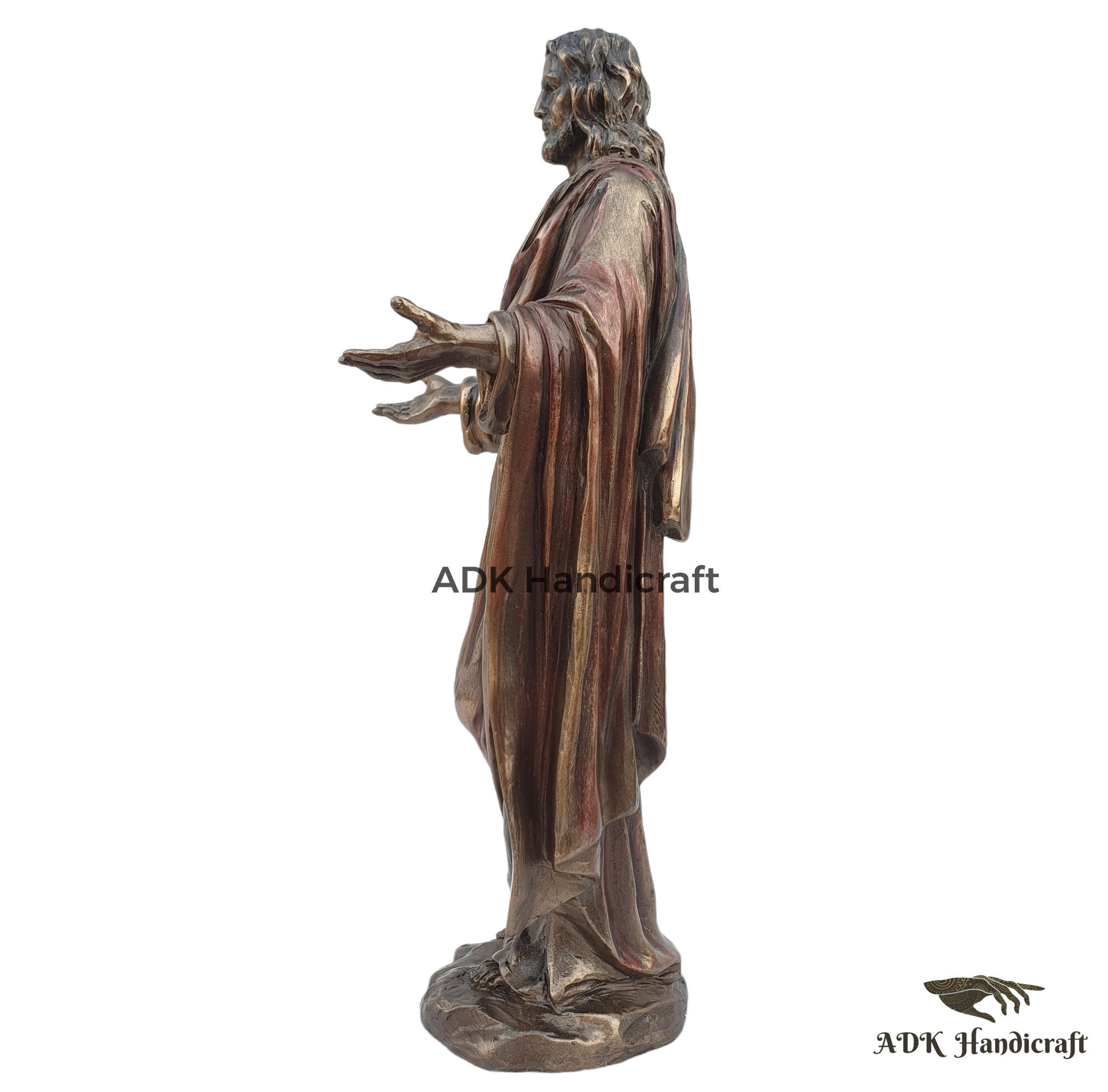 Jesus Christ Statue, 9" Inch Bonded Bronze Jesus With Opened Hands ...