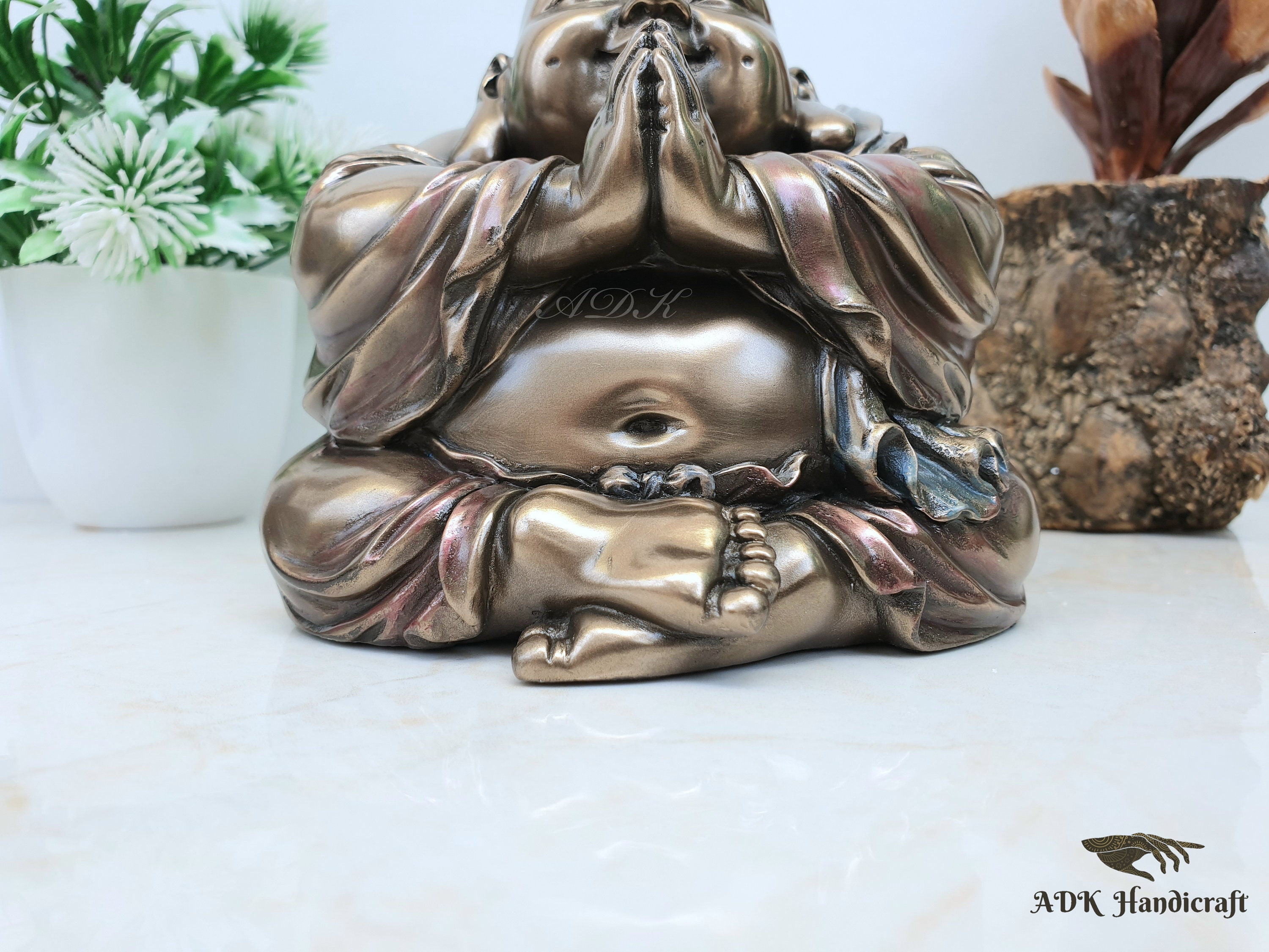 Laughing Buddha Statue, Budai Monk, Good Luck Gift (4.5 Inch) - Etsy