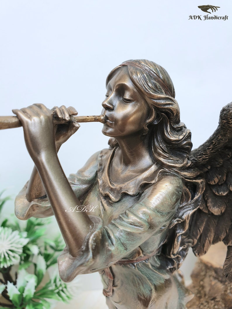 Angel Musician Trumpet Statue, 26 CM Angel Statue, Musician Angel ...